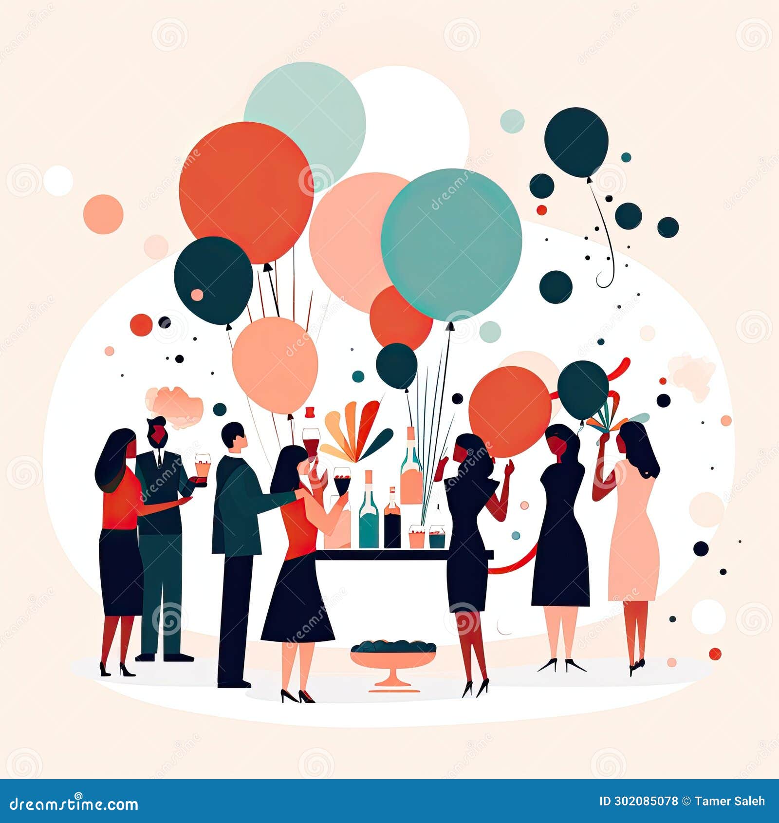 Party Vector Illustration. stock illustration. Illustration of event ...