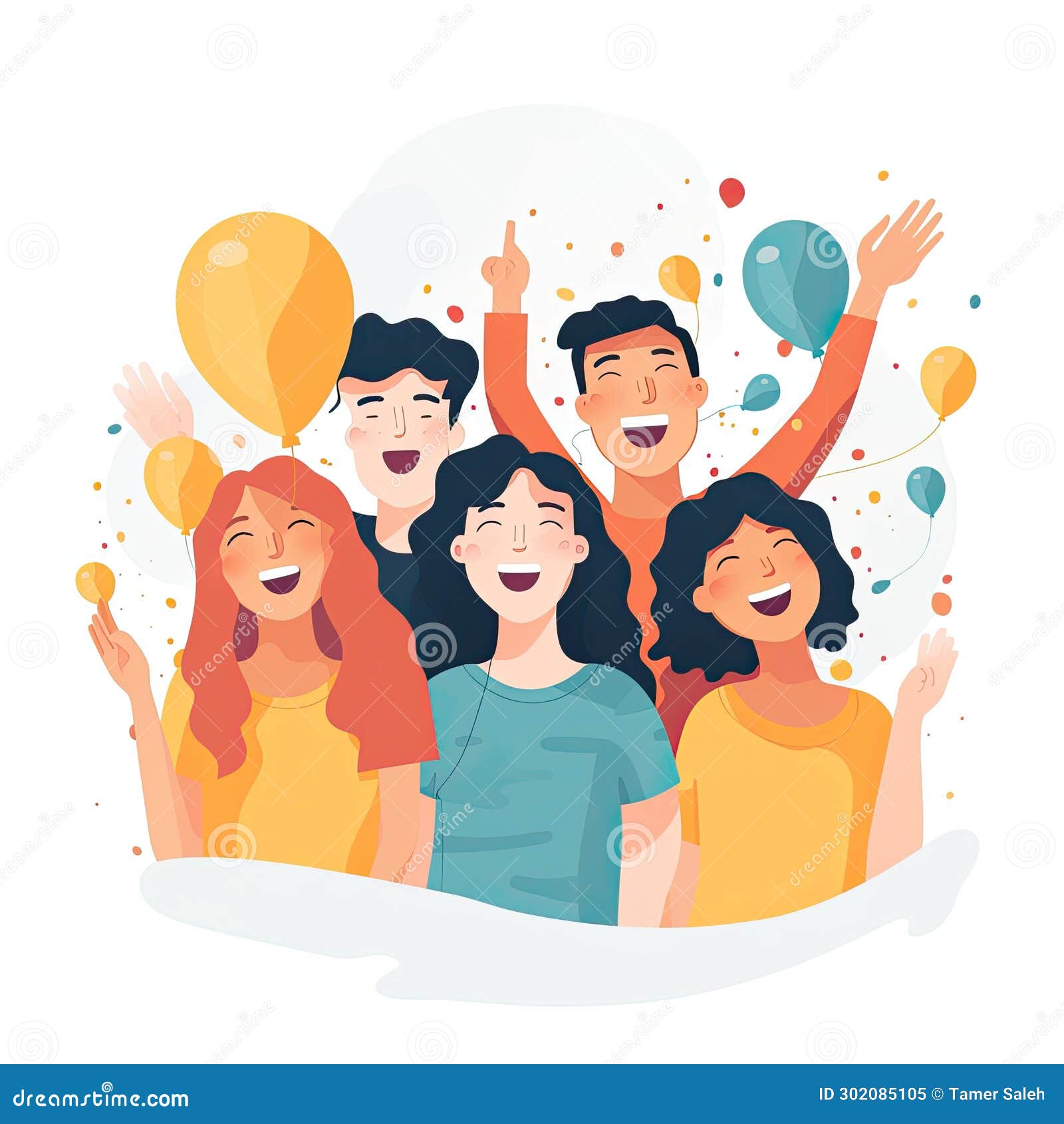 Party Vector Illustration. stock illustration. Illustration of ...