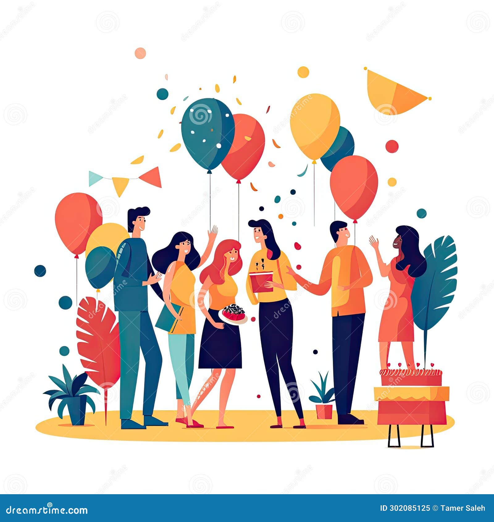Party Vector Illustration. stock illustration. Illustration of ...