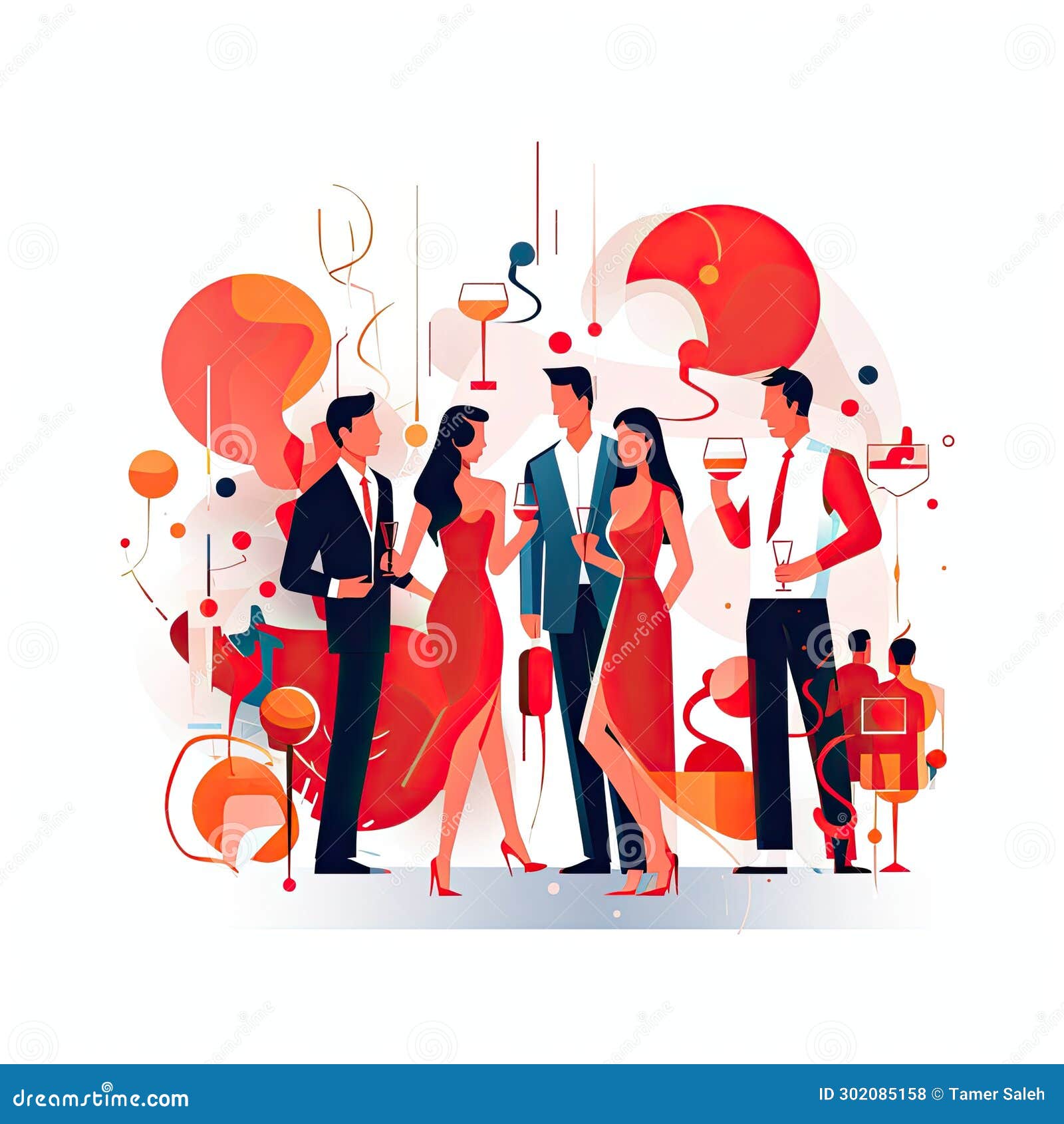 Party Vector Illustration. stock illustration. Illustration of ...