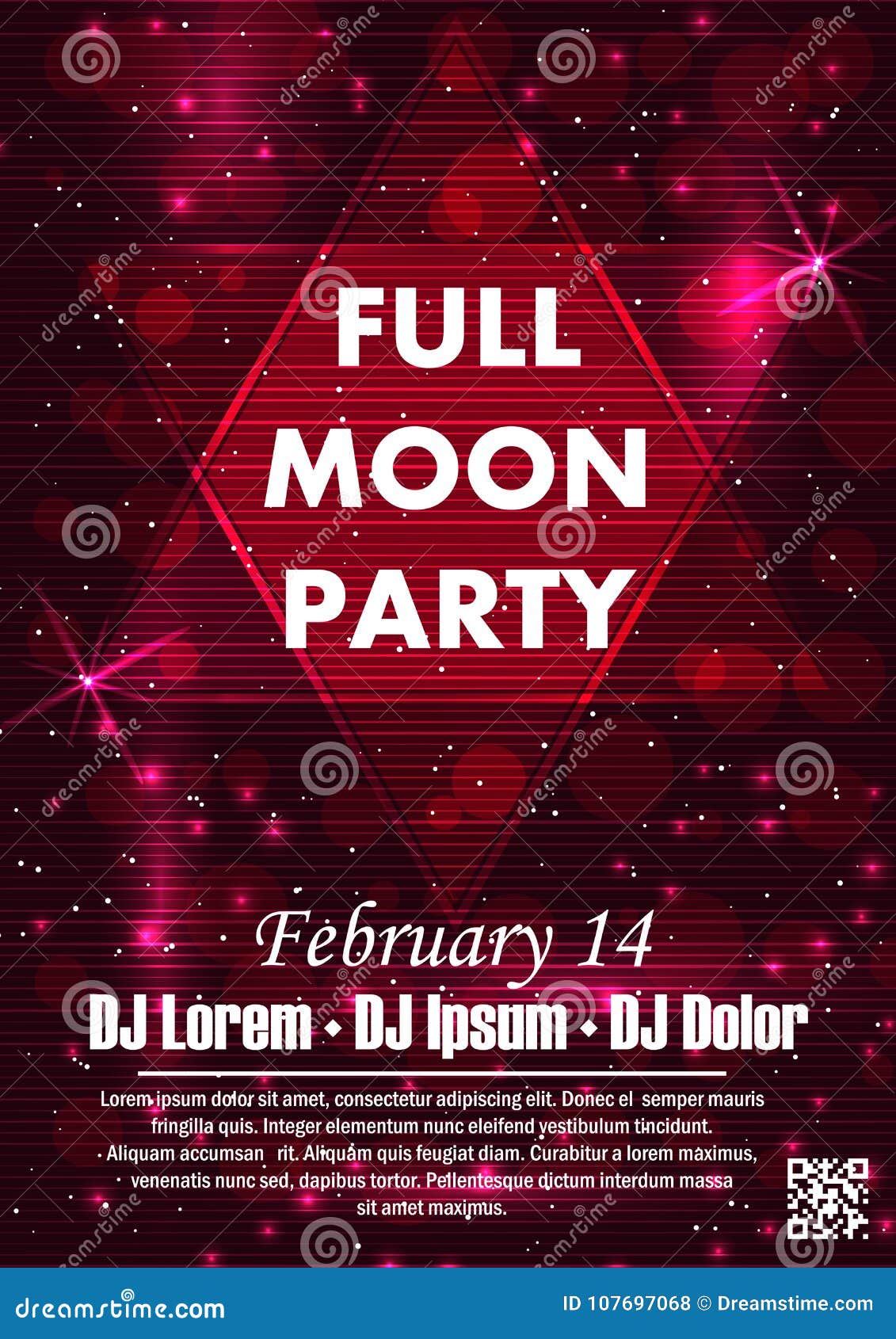 Party Vector Poster Template with Sparkles and Glitter , Glow Light ...