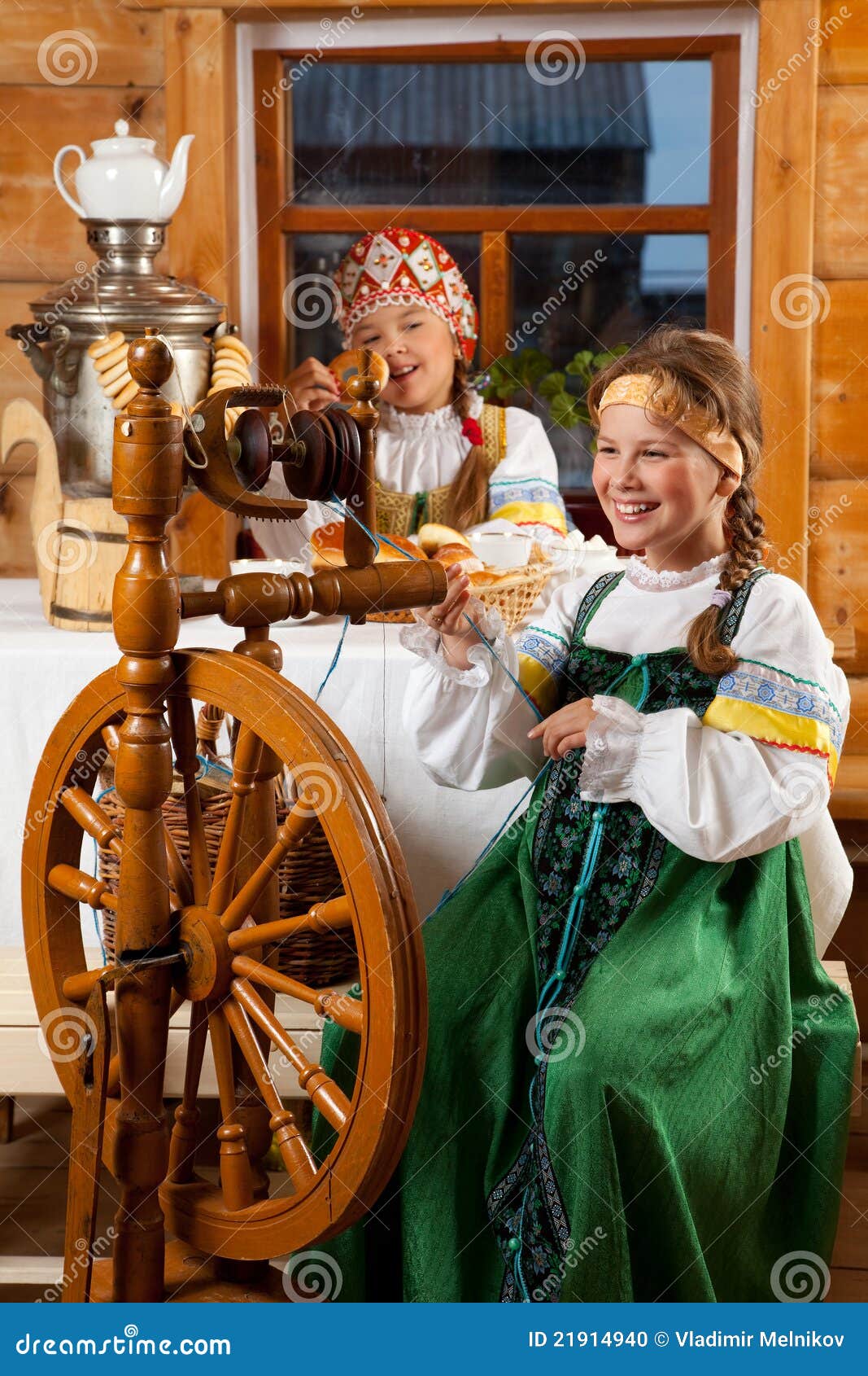 Party in a Village in the Old Style Stock Photo - Image of evening ...