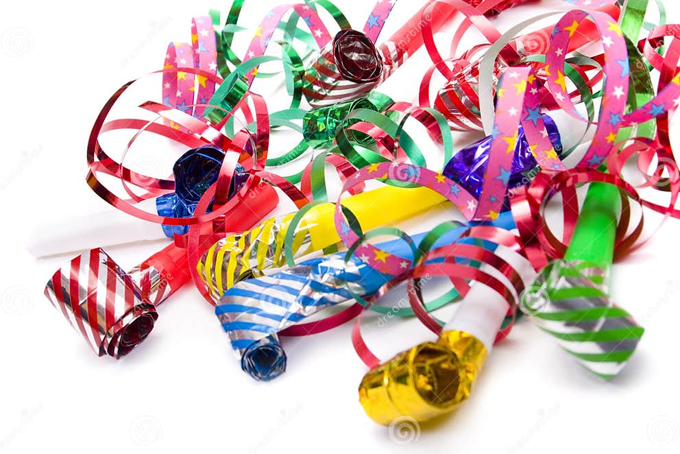 Party whistle stock photo. Image of confetti, colorful - 1623360