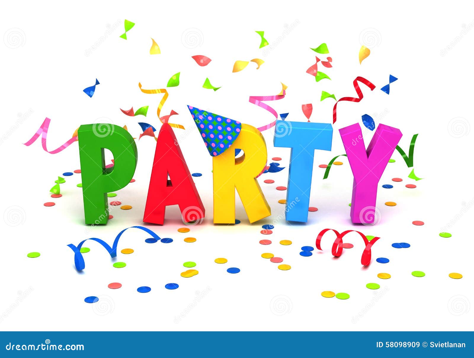 Party word. stock illustration. Illustration of card - 58098909