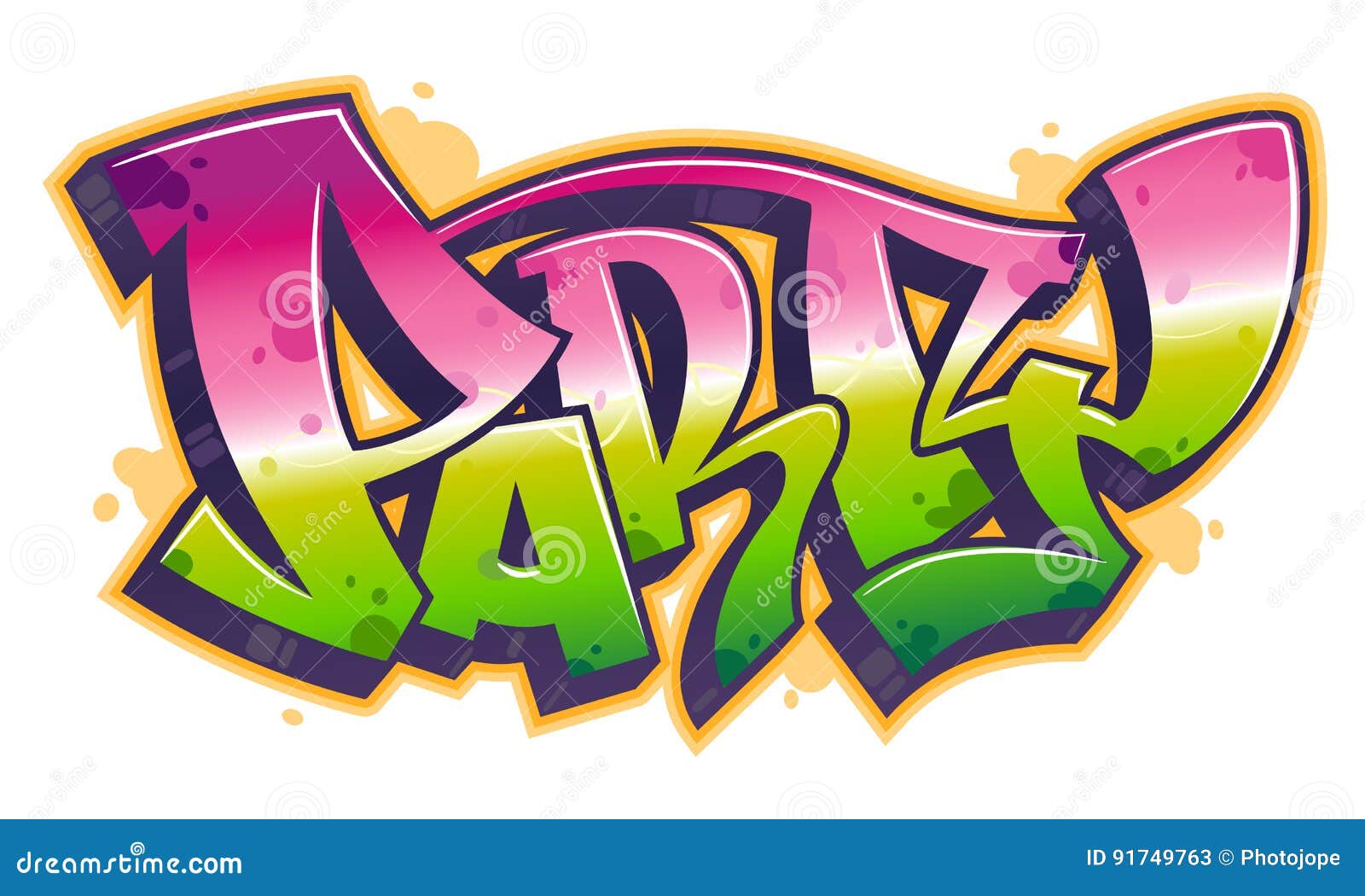 Party Word in Graffiti Style Stock Vector - Illustration of funk, text ...