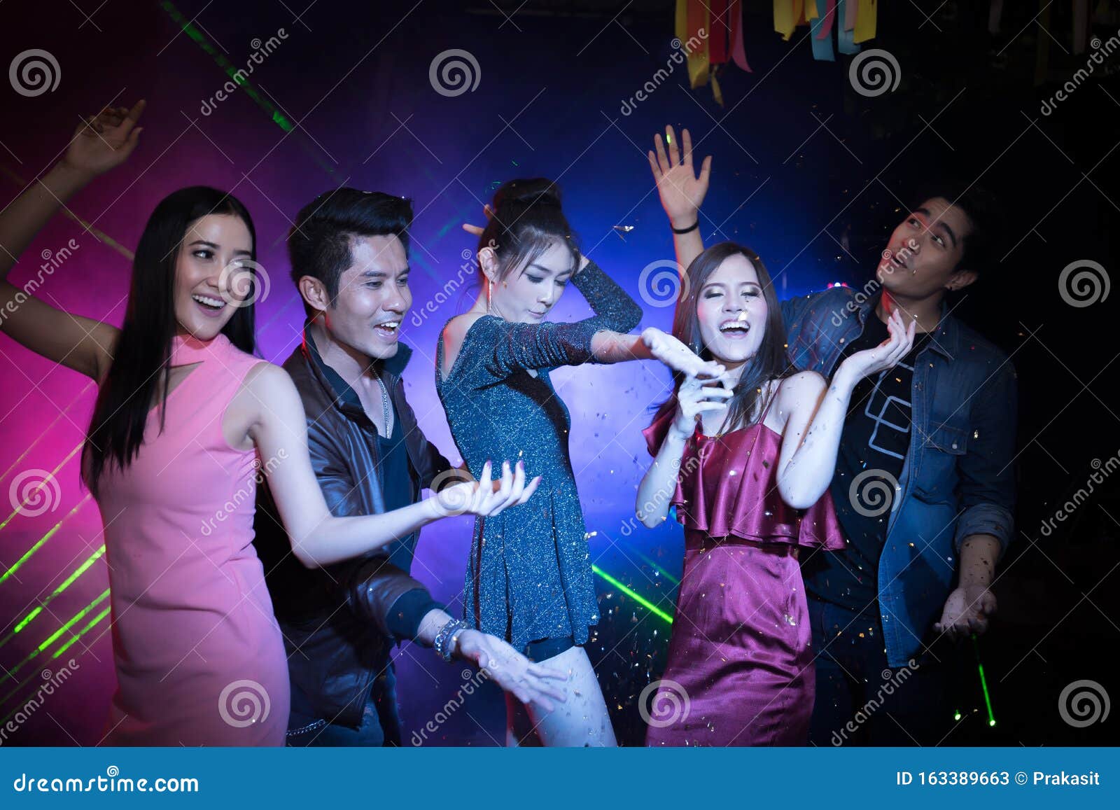 Party Young People Group Dancing Stock Image - Image of people, stage ...