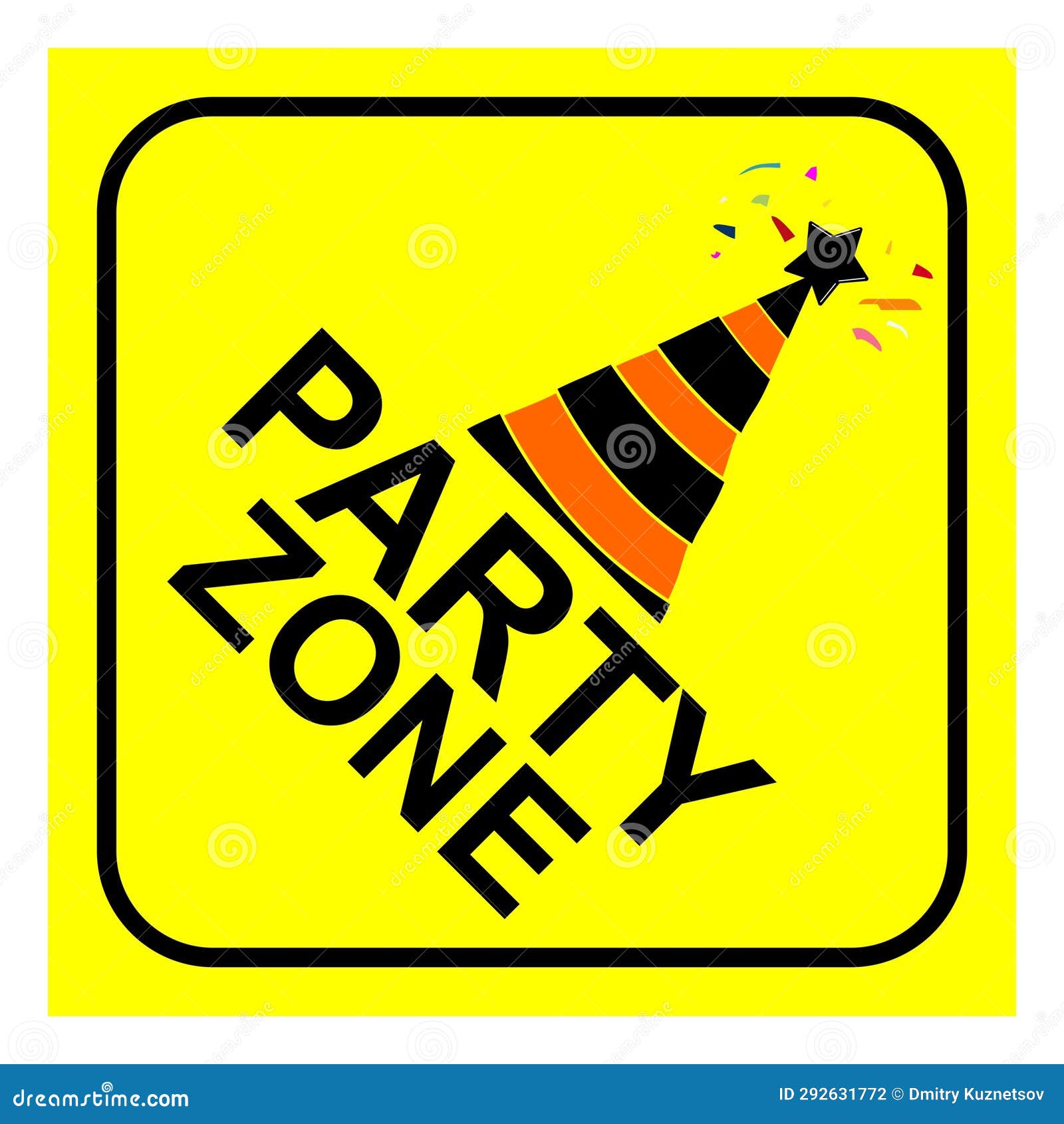 Party zone stock illustration. Illustration of font - 292631772