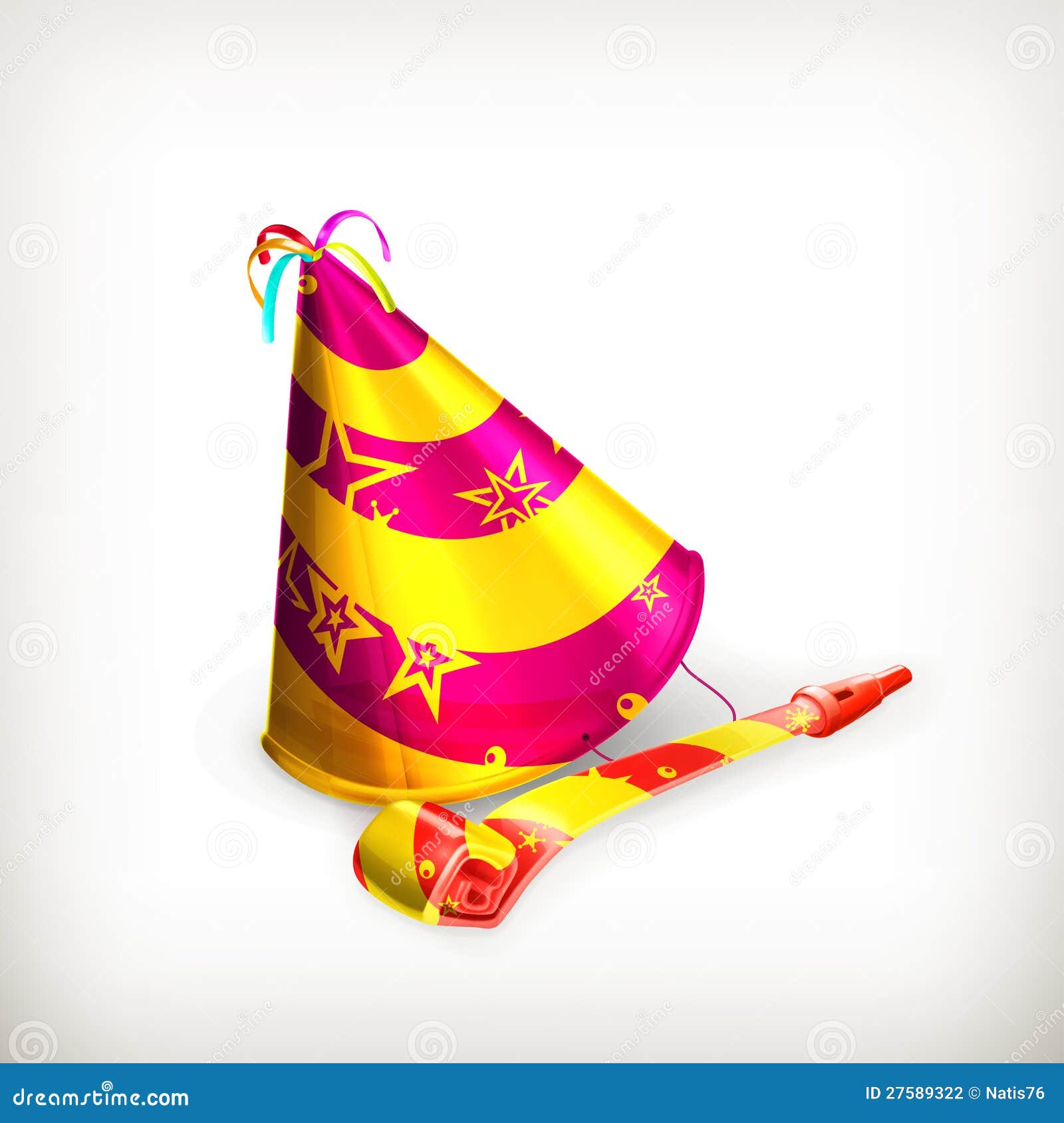 Partyhut vektor abbildung. Illustration von überraschung - 27589322