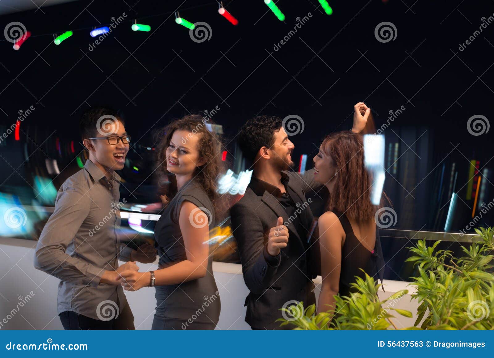 Partying friends stock image. Image of blurred, clubbing - 56437563