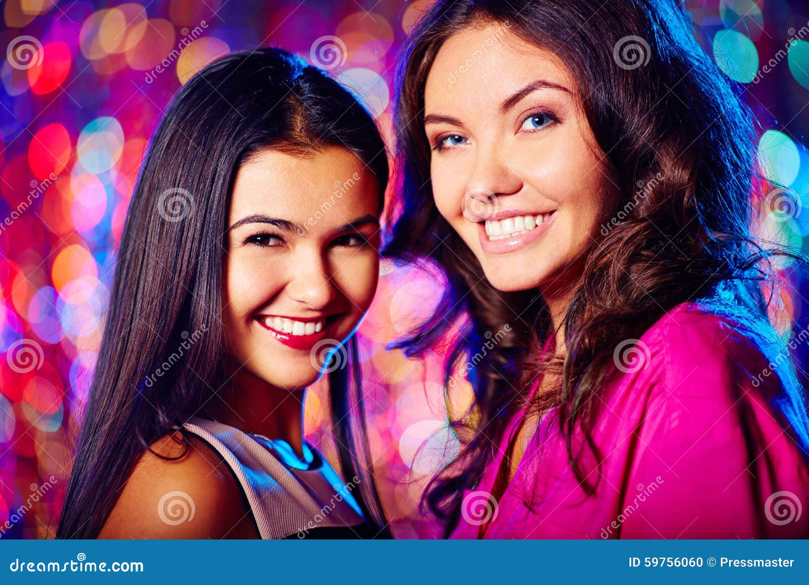 Partying girlfriends stock photo. Image of makeup, cheerful - 59756060