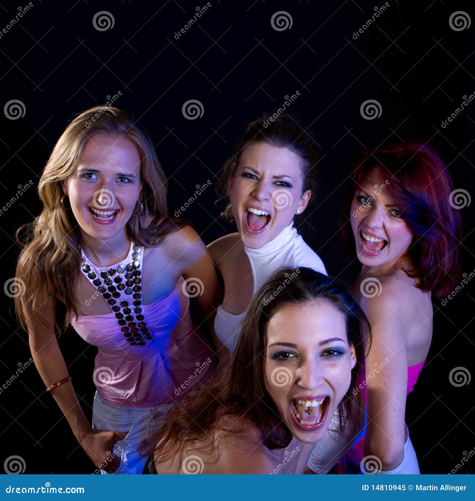 Partying women stock image. Image of attractive, night - 14810945