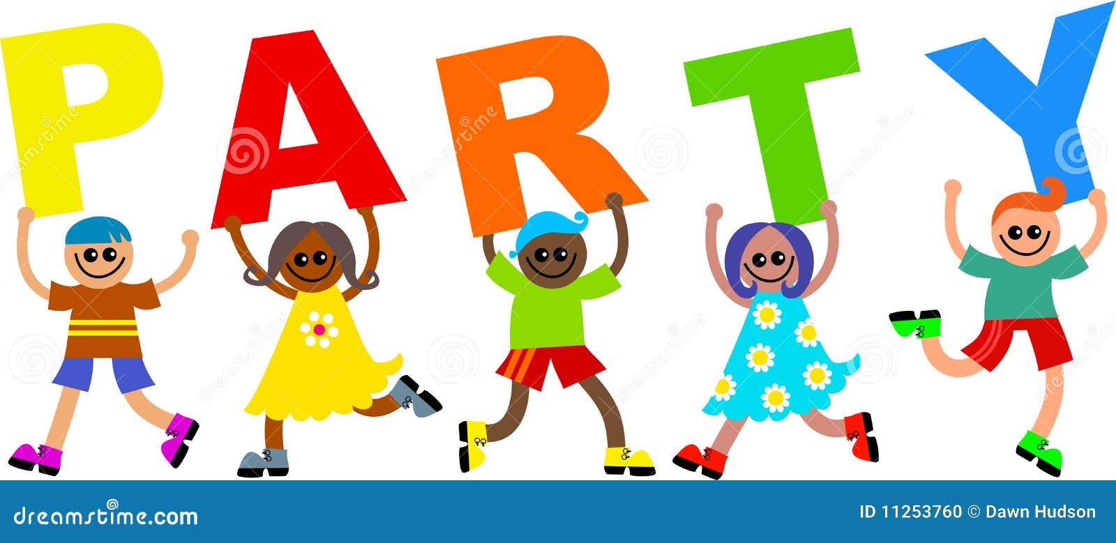 Partykinder stock abbildung. Illustration von kinder - 11253760