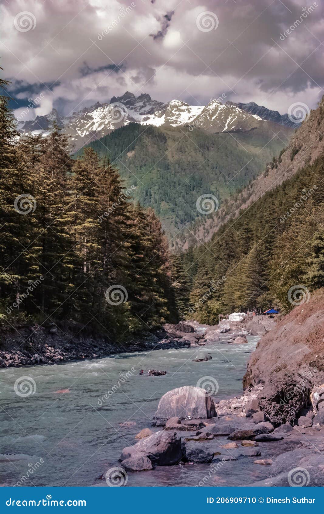 PARVATI RIVER stock photo. Image of rock, rapid, india - 206909710