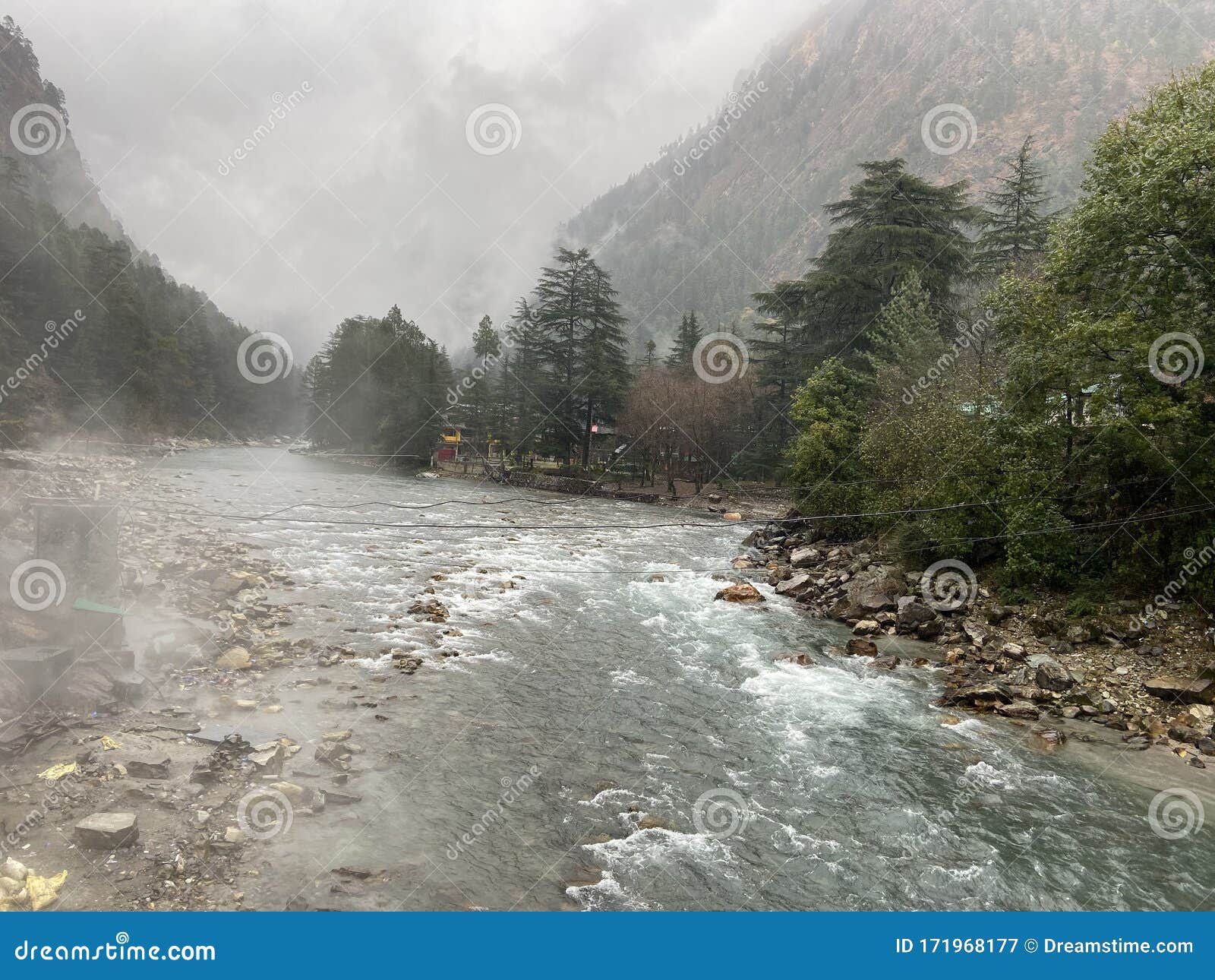 River, Parvati Valley Mountain Stock Image - Image of peace, parvati ...