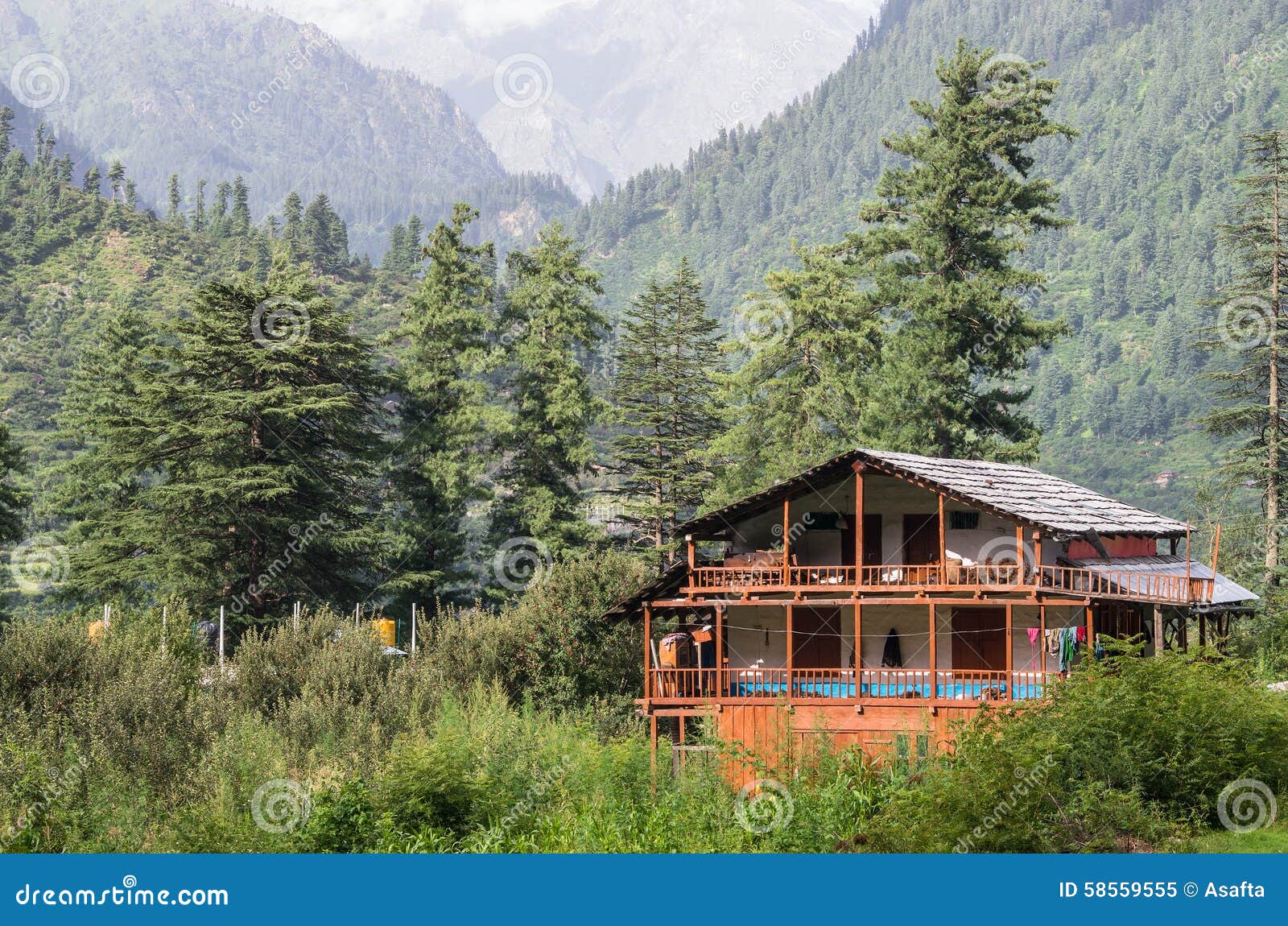 Parvati Valley Scenery - India Stock Image - Image of indian, meadow ...