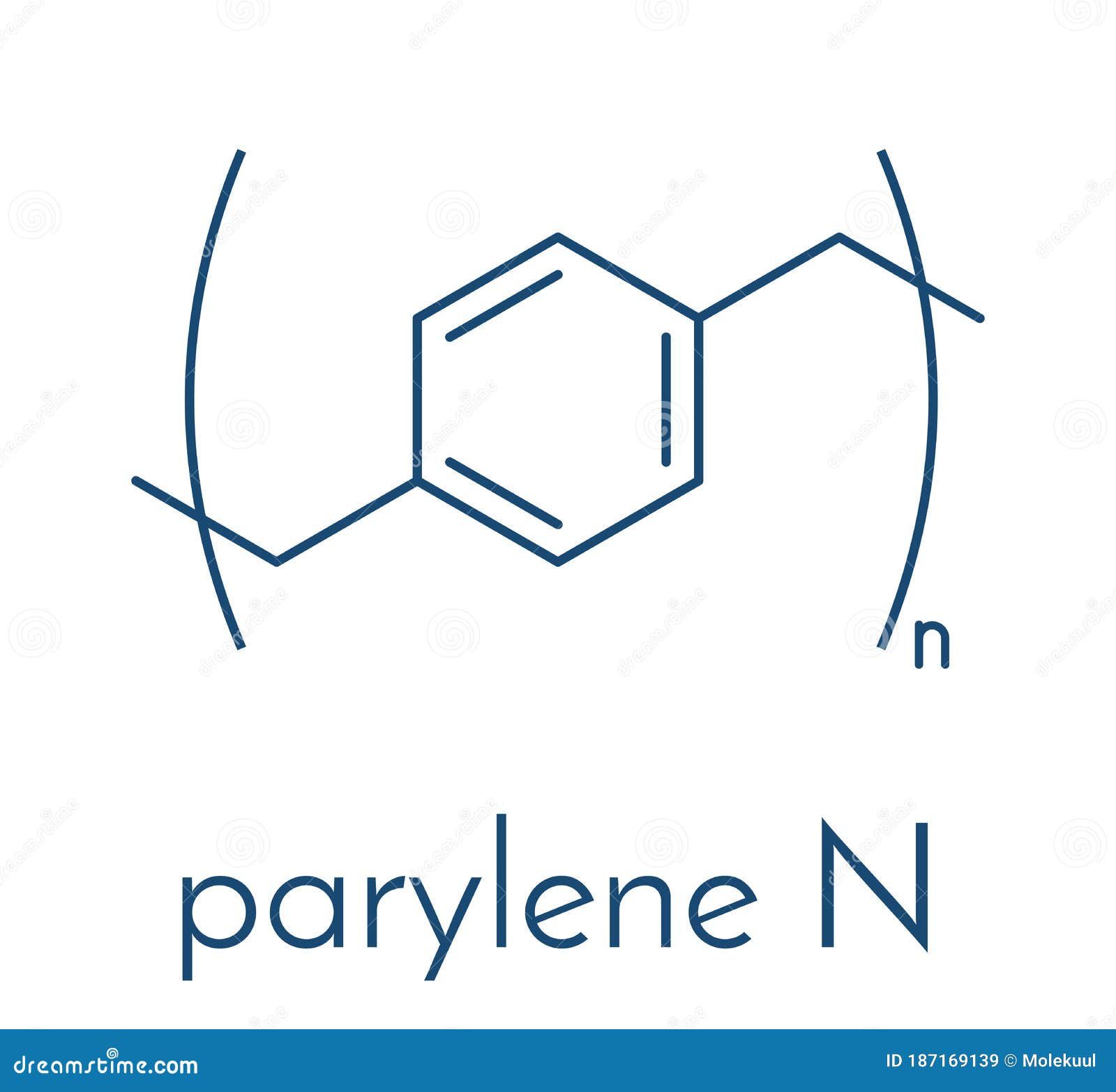 Parylene N Polymer, Chemical Structure. Skeletal Formula. Stock Vector ...
