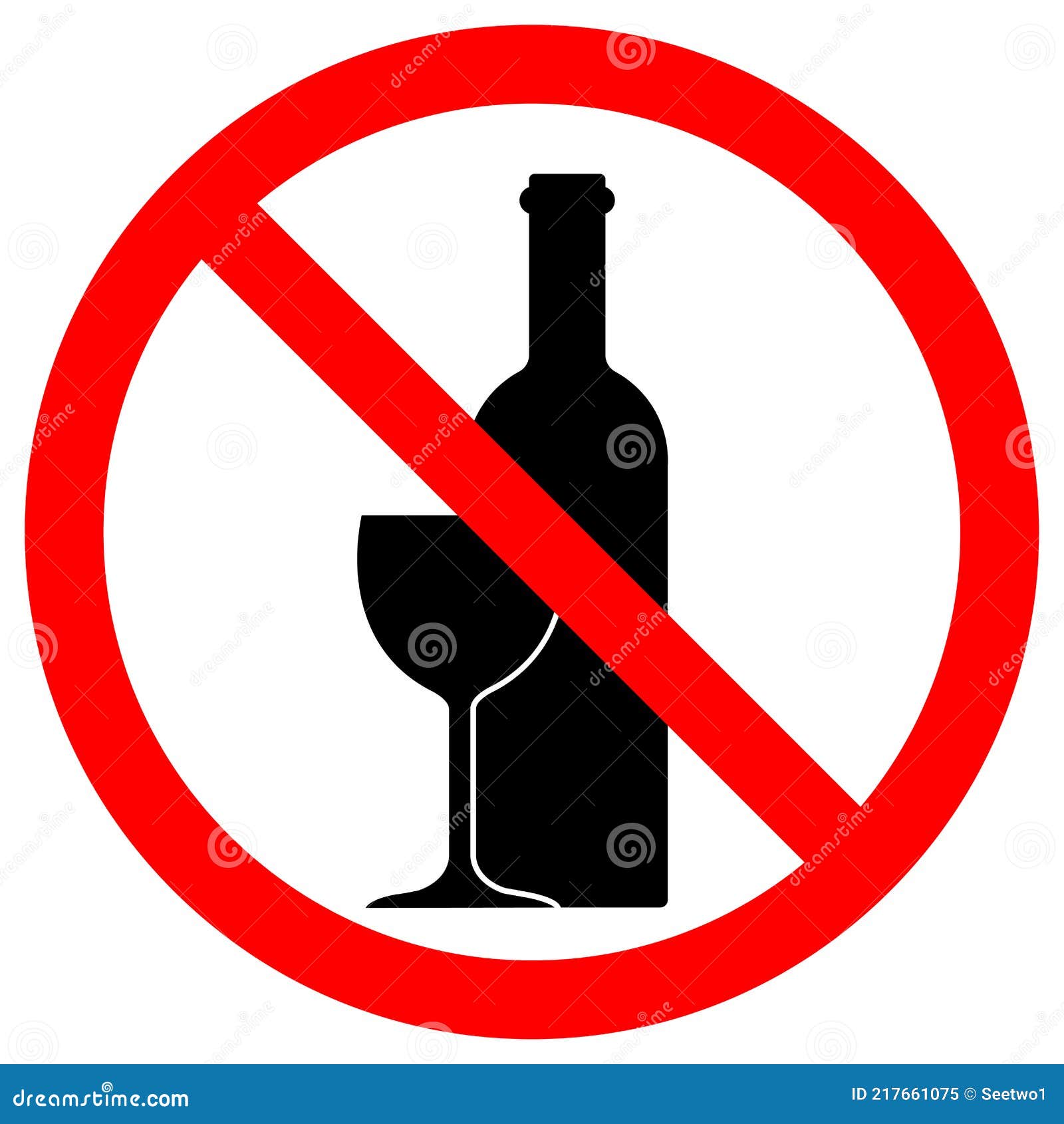 Pas De Signe De Consommation D'alcool Interdit Activité Illustration de ...