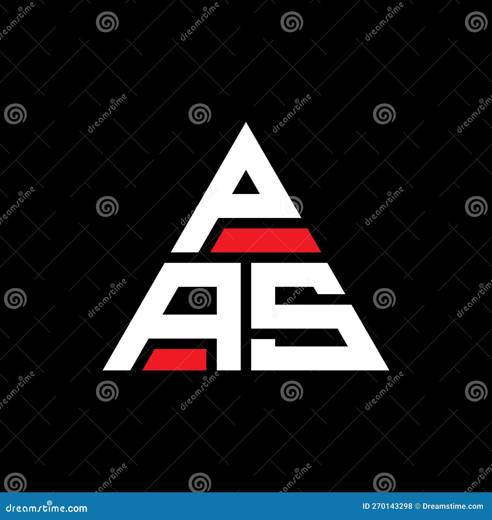 PAS Triangle Letter Logo Design With Triangle Shape. PAS Triangle Logo ...