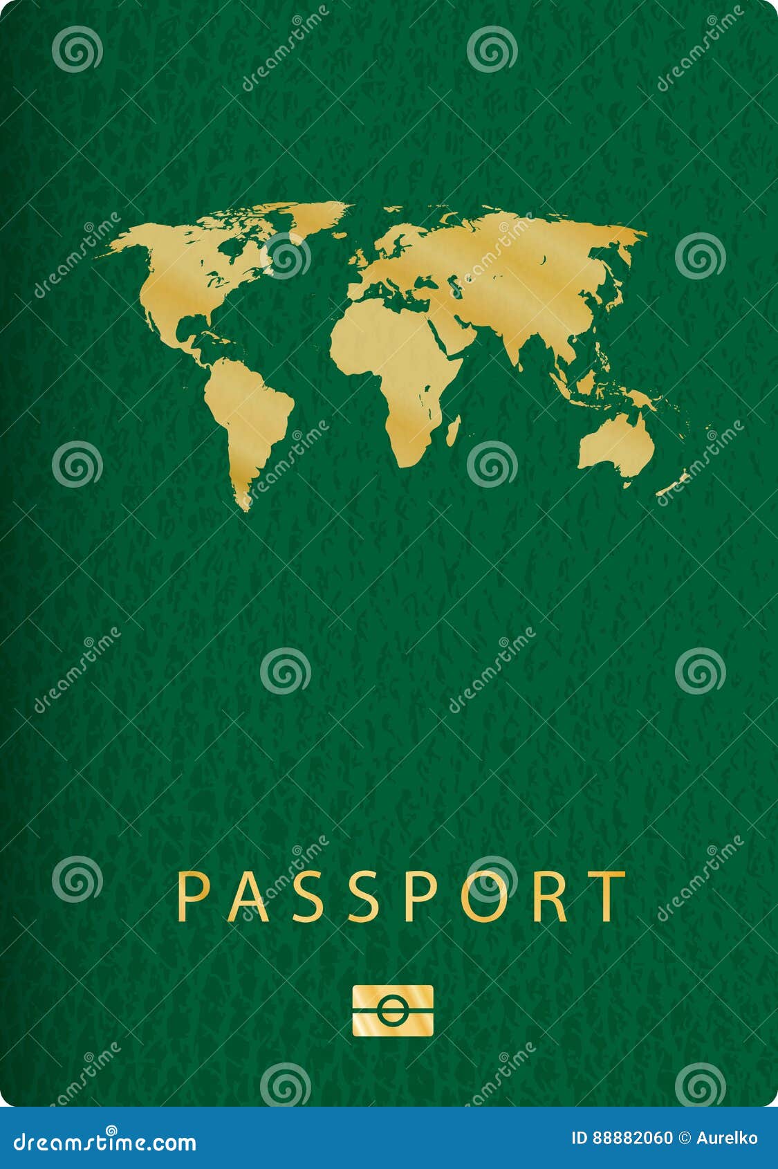 Pas Van Het Kaart De Groene Leer Vector Illustratie - Illustration of ...