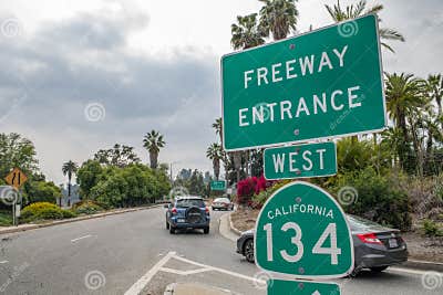 Interstate 134 Freeway. editorial stock photo. Image of transportation ...