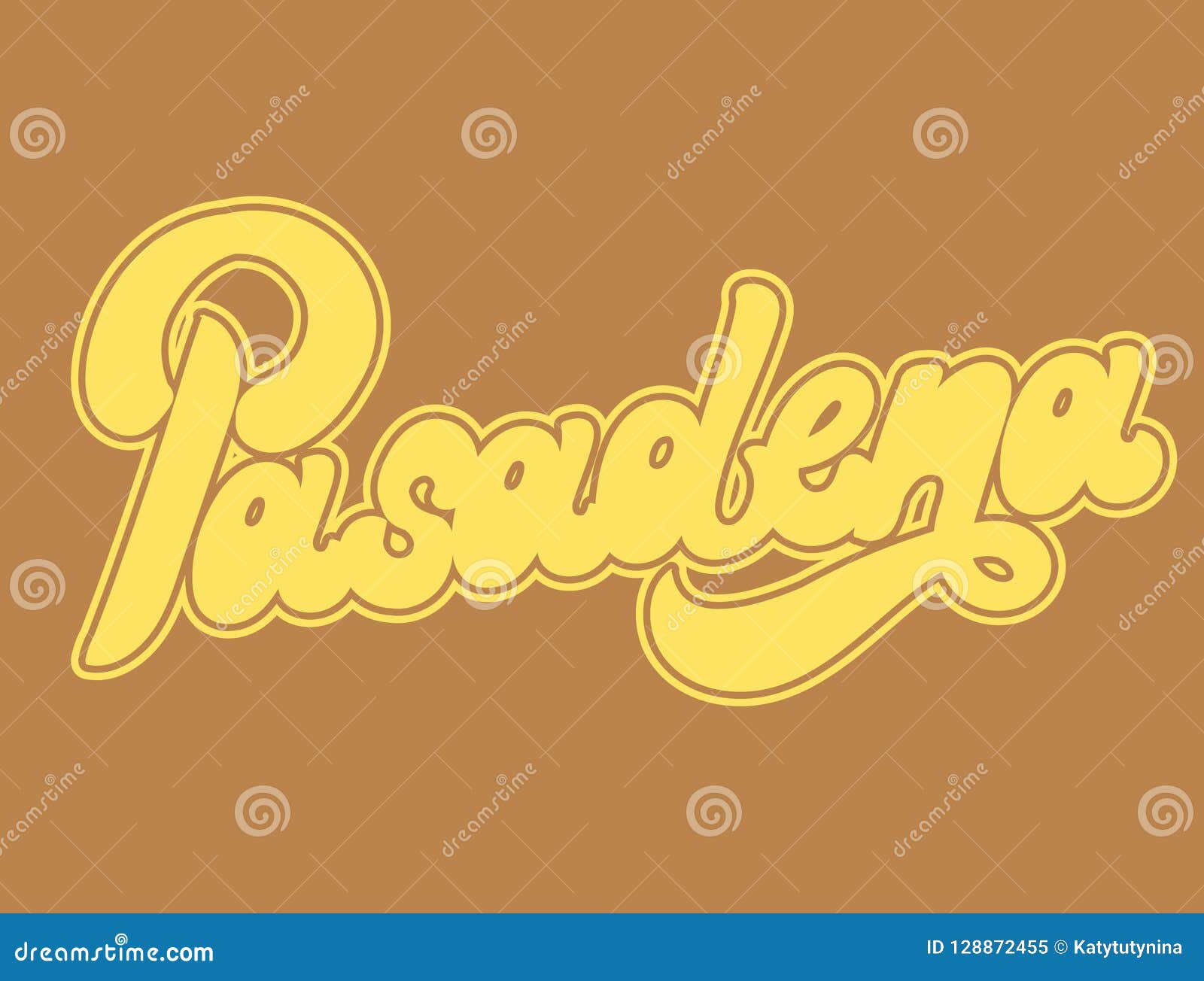 Pasadena Letras Manuscritas Del Vector Aisladas Ilustración del Vector ...