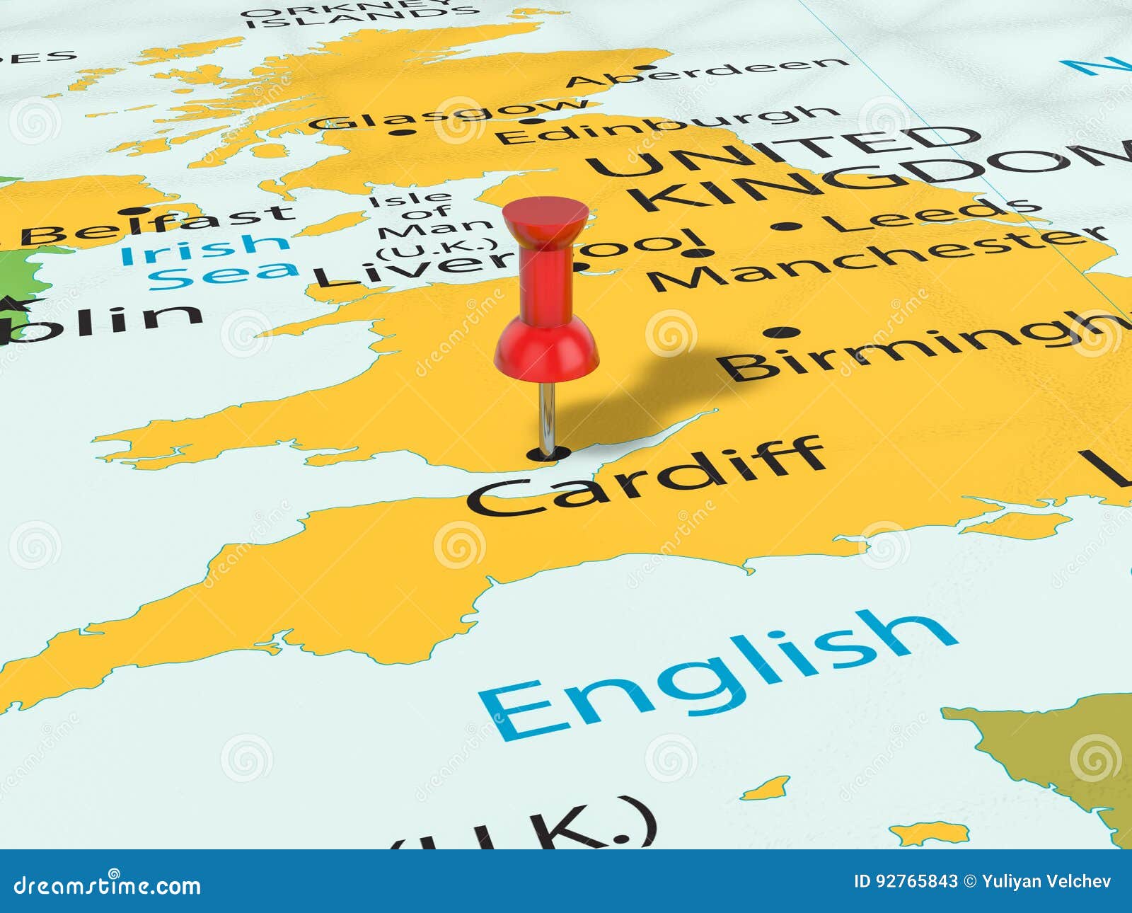 Pasador En El Mapa De Cardiff Stock de ilustración - Ilustración de ...