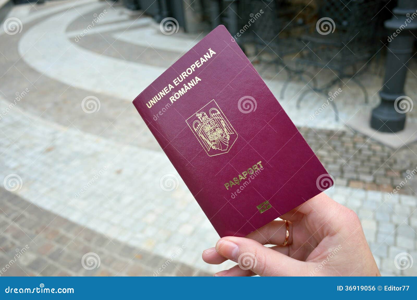 Pasaporte rumano foto editorial. Imagen de documento - 36919056