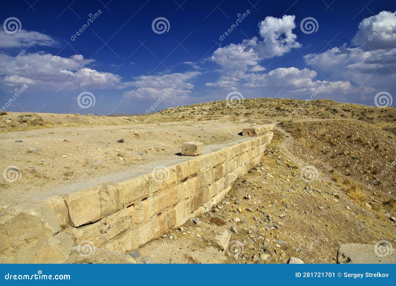 Pasargadae Tomb and Necropolis in the Desert of Iran Stock Image ...
