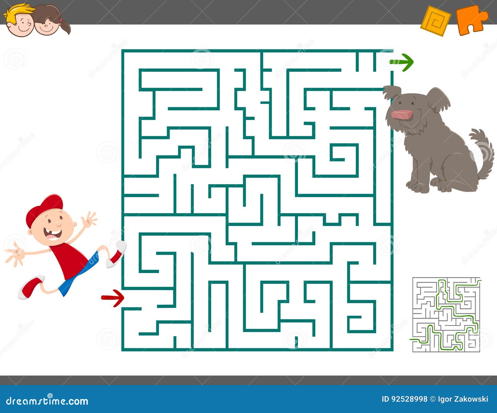 Pasatiempo del laberinto ilustración del vector. Ilustración de ...
