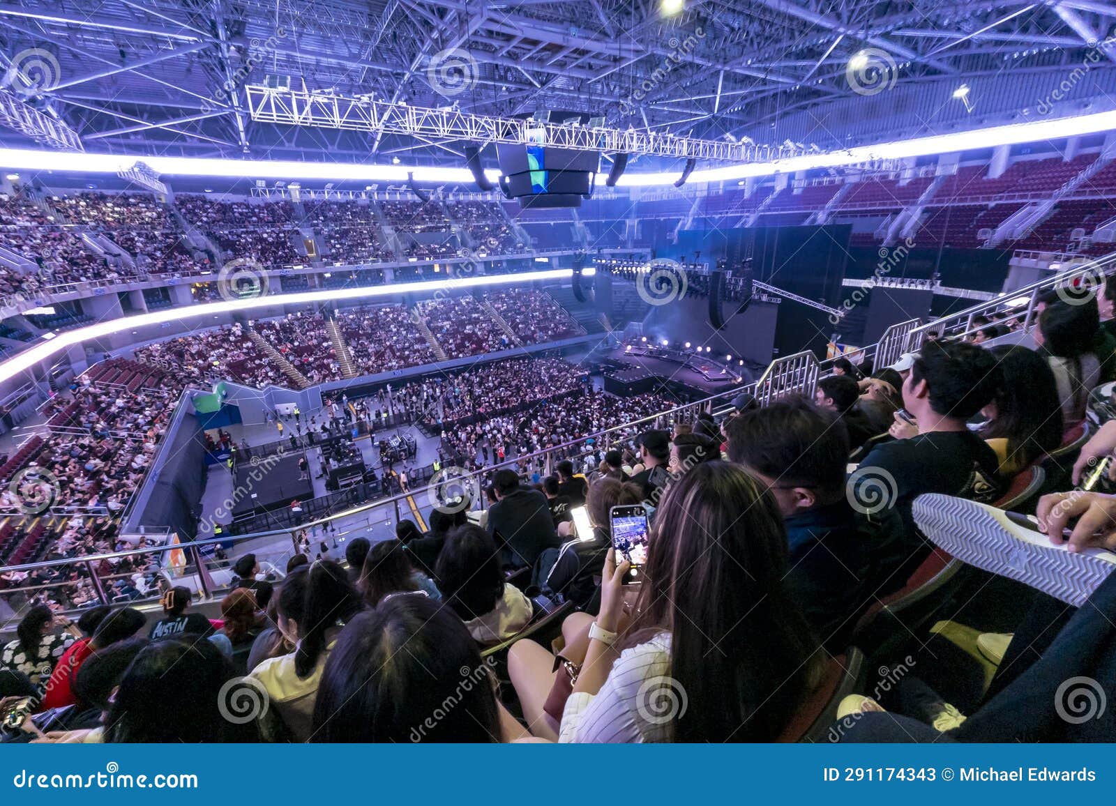 Pasay, Metro Manila, Philippines - View Inside MOA Arena from the Upper ...
