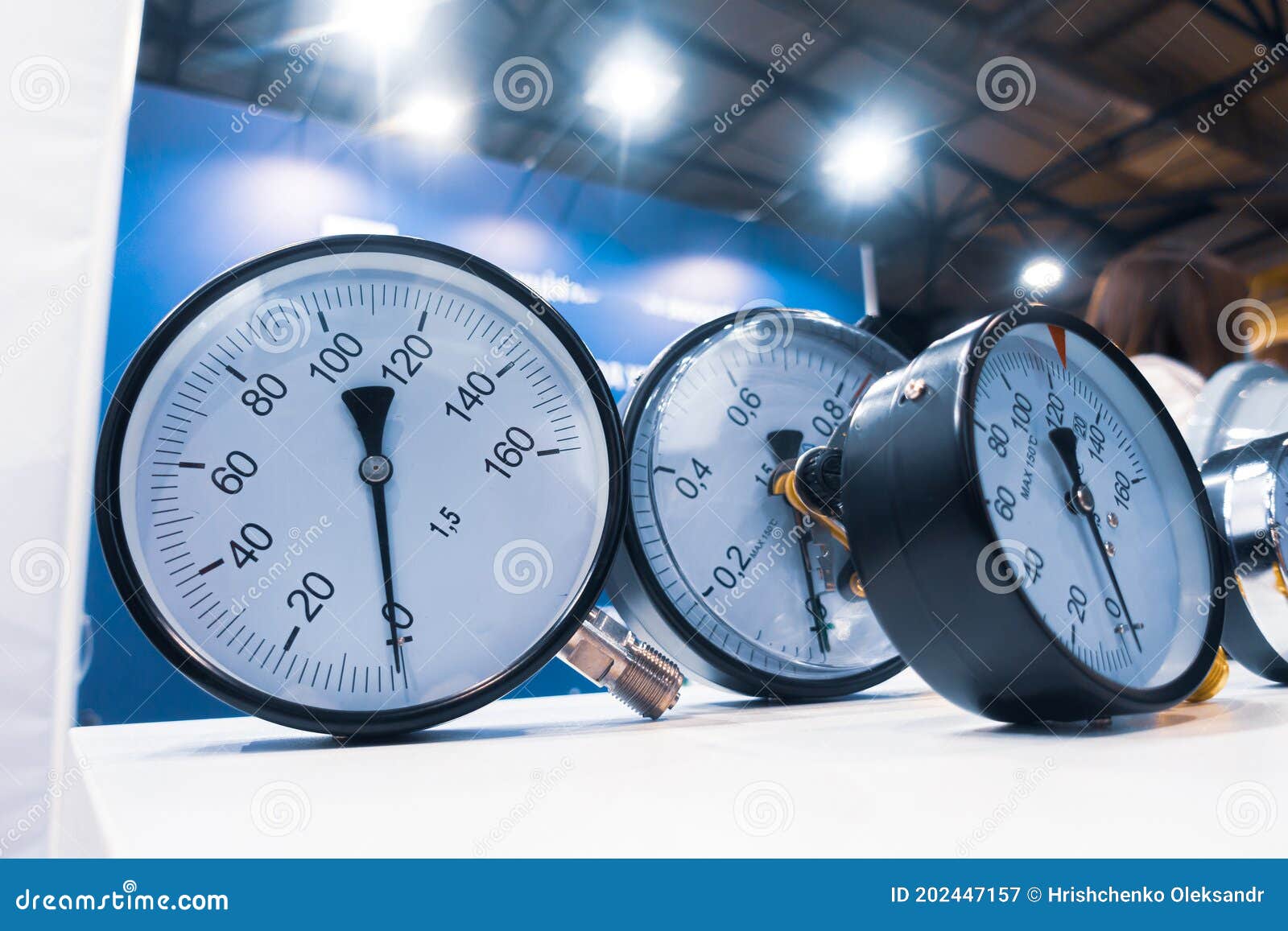 Pascal Pressure Sensor for Gas Equipment. Arrow with Scale and Numbers ...