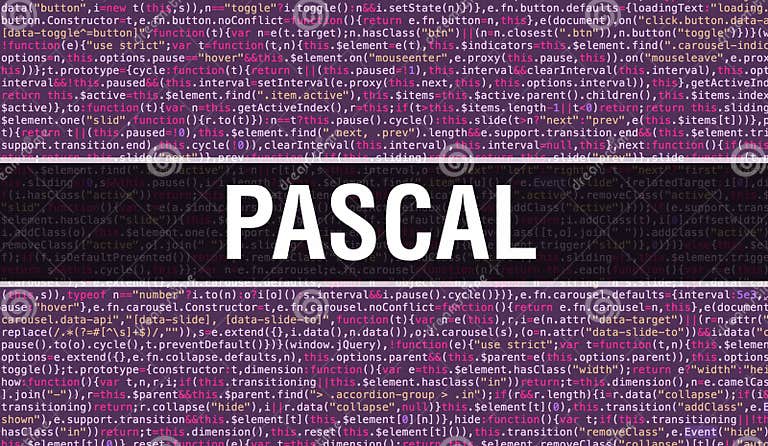Pascal Text Written on Programming Code Abstract Technology Background ...