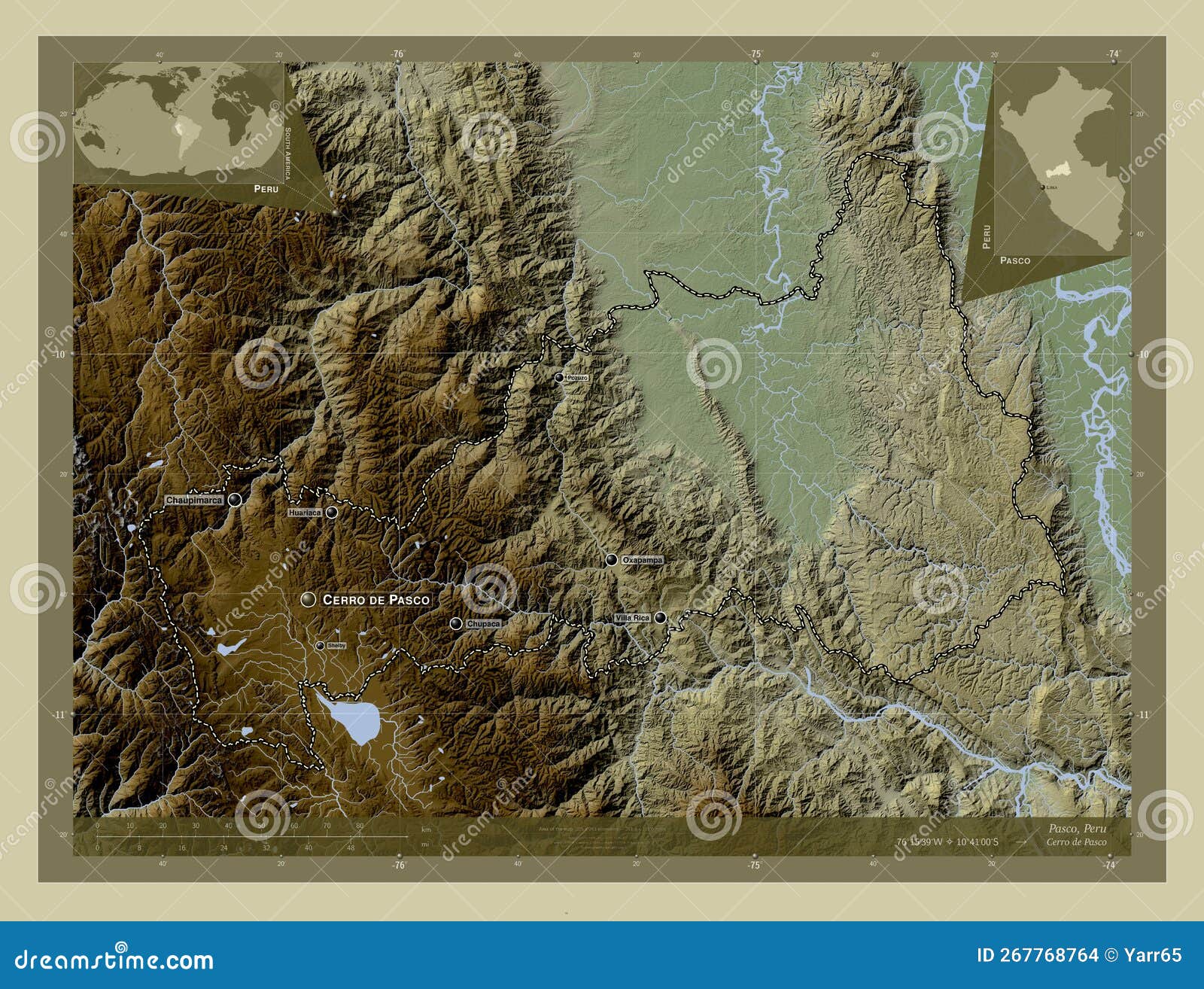 Pasco, Peru. Wiki. Labelled Points of Cities Stock Illustration ...