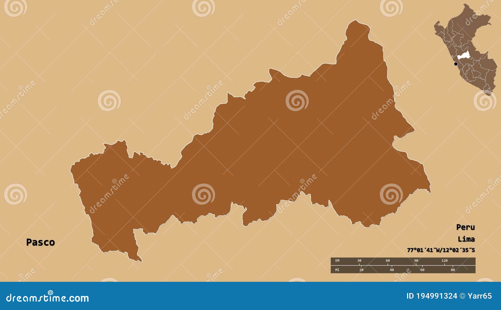 Pasco, Region of Peru, Zoomed. Pattern Stock Illustration ...