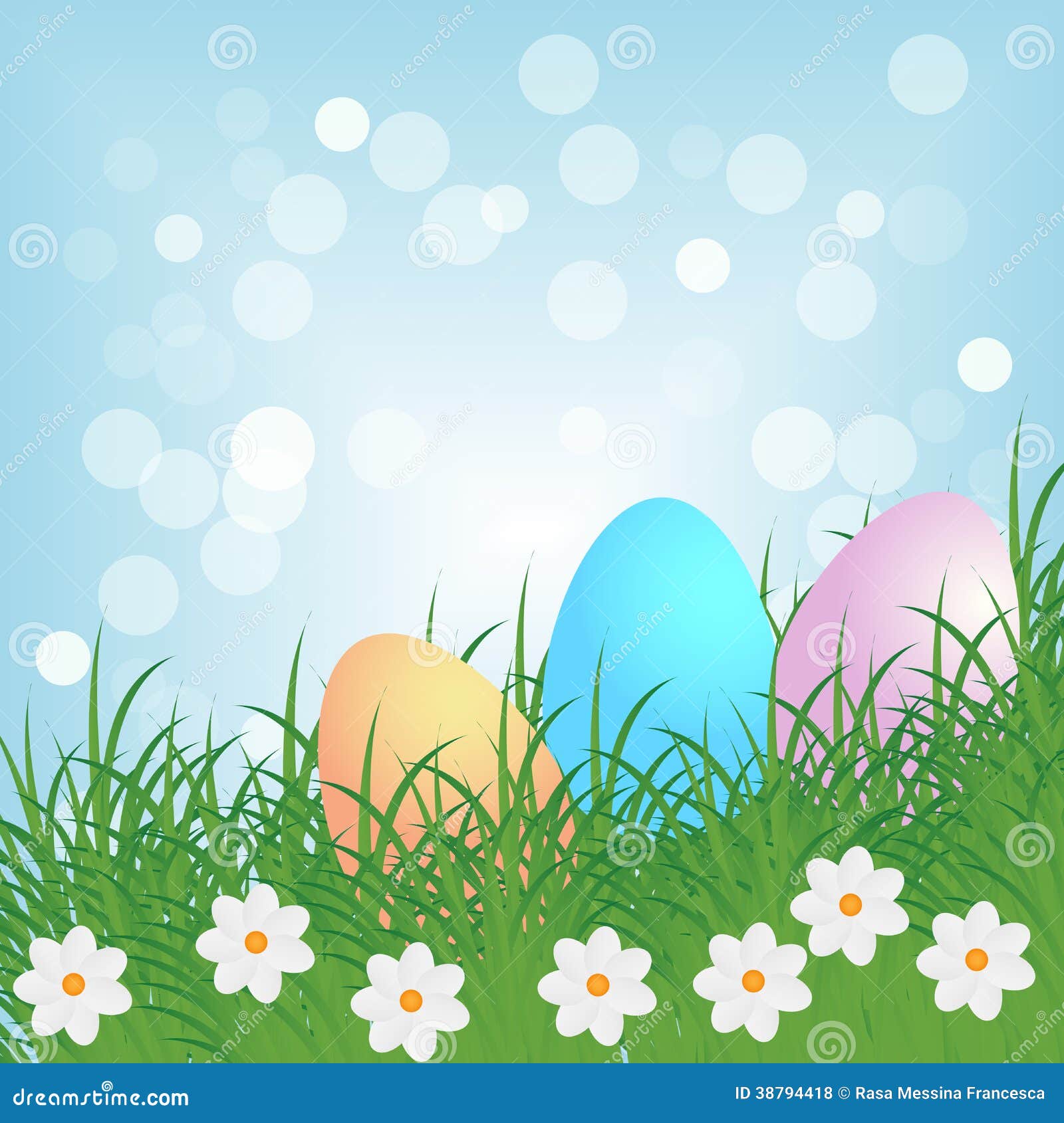 Pasen-achtergrond vector illustratie. Illustration of weide - 38794418