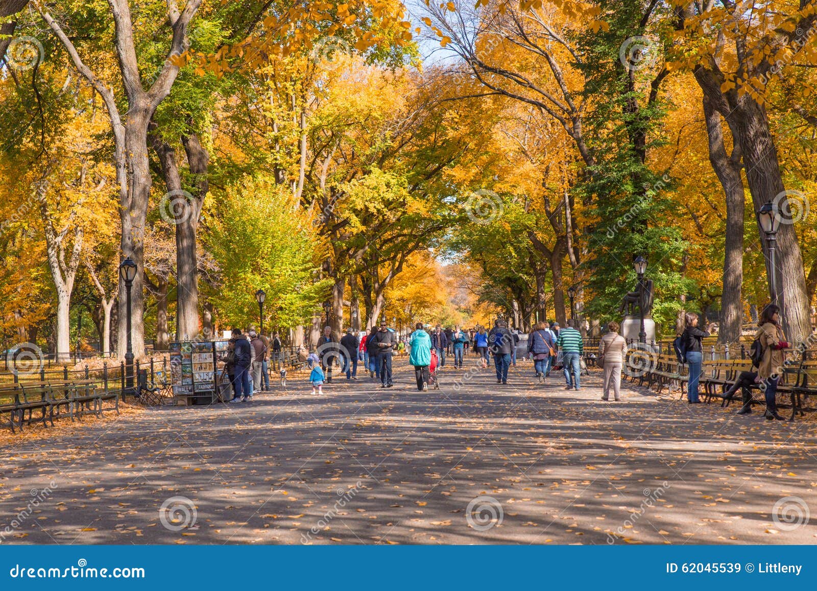 PASEO DE LA ALAMEDA DEL CENTRAL PARK NYC Imagen de archivo editorial ...