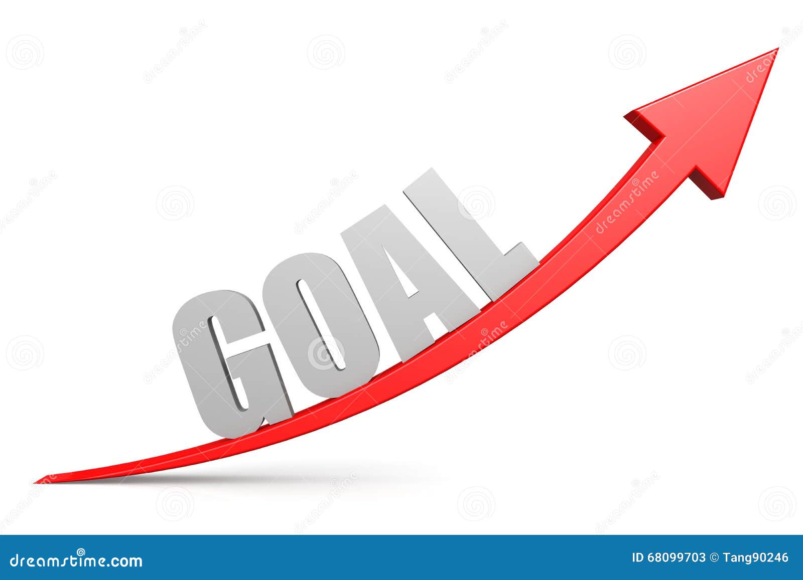 Paseo De La Meta De La Palabra En Flecha Roja Stock de ilustración ...