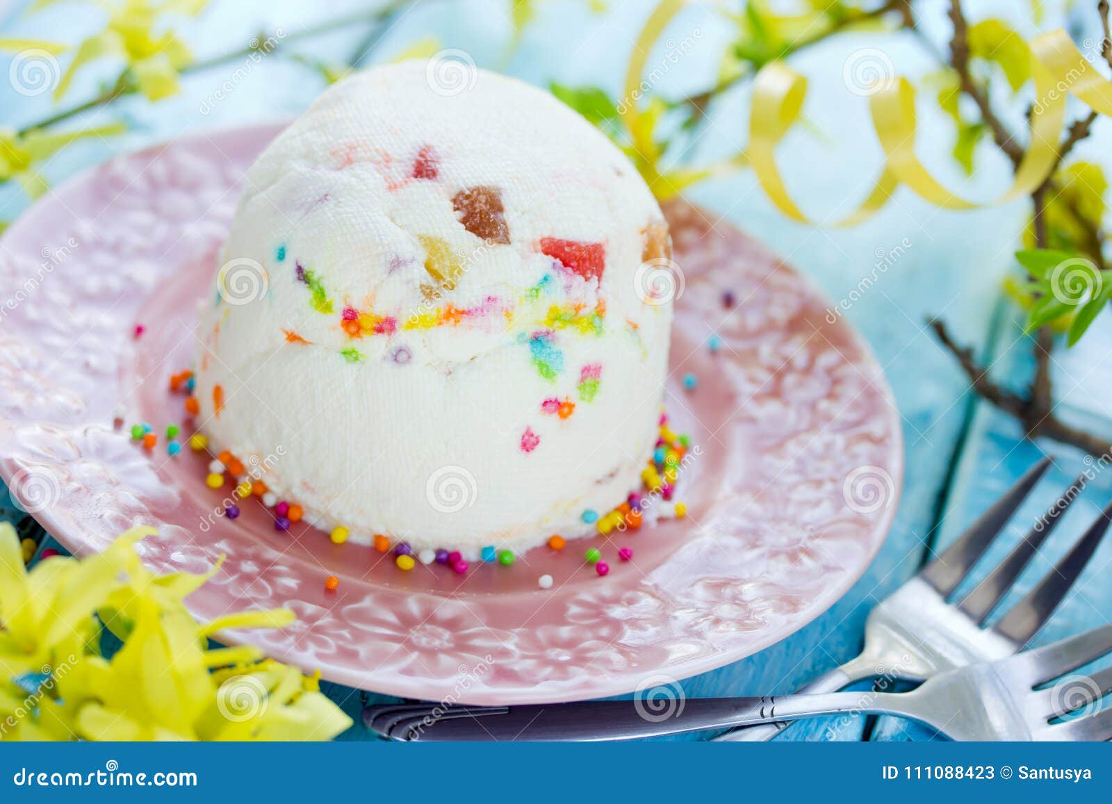 Pashka Curd Cheese Custard Dessert for Easter Stock Image - Image of ...