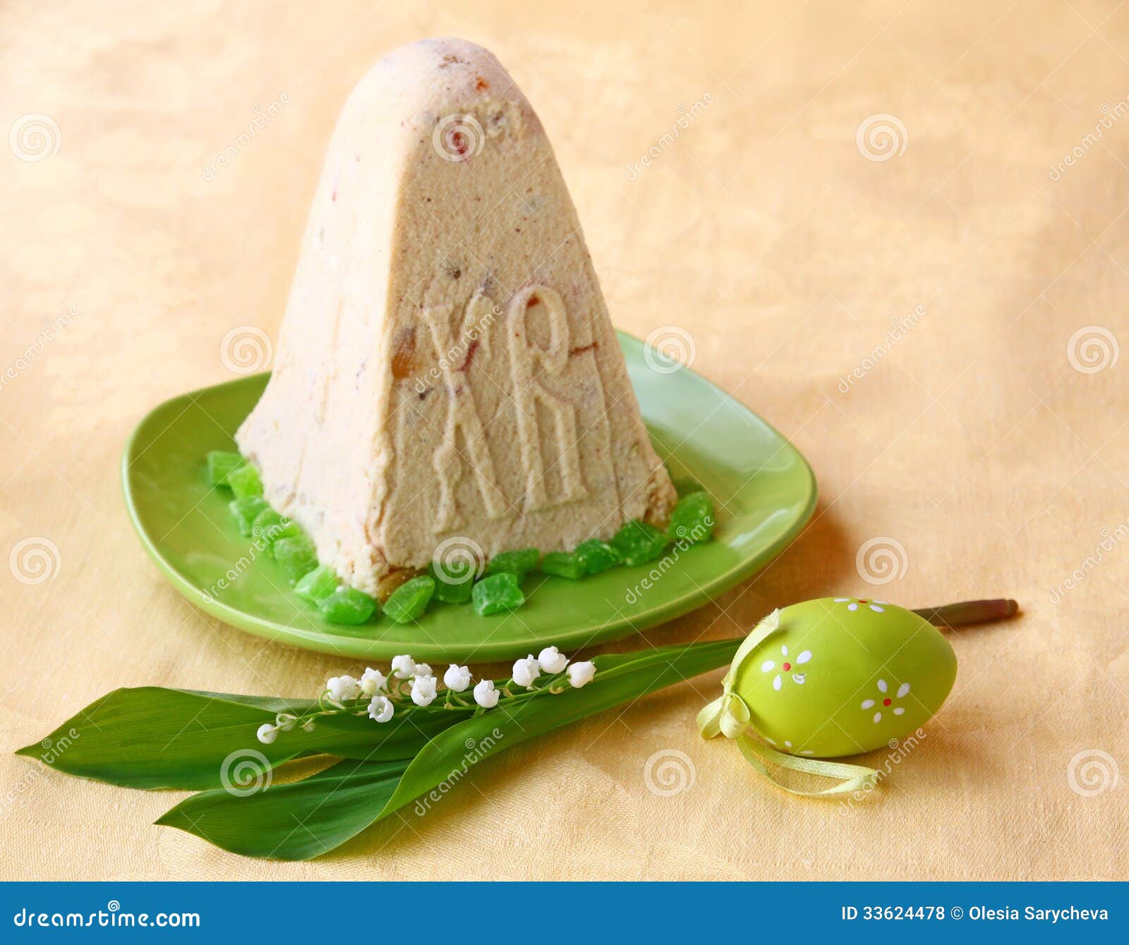 Pashka - Quark Dessert for Easter and Easter Egg Stock Photo - Image of ...