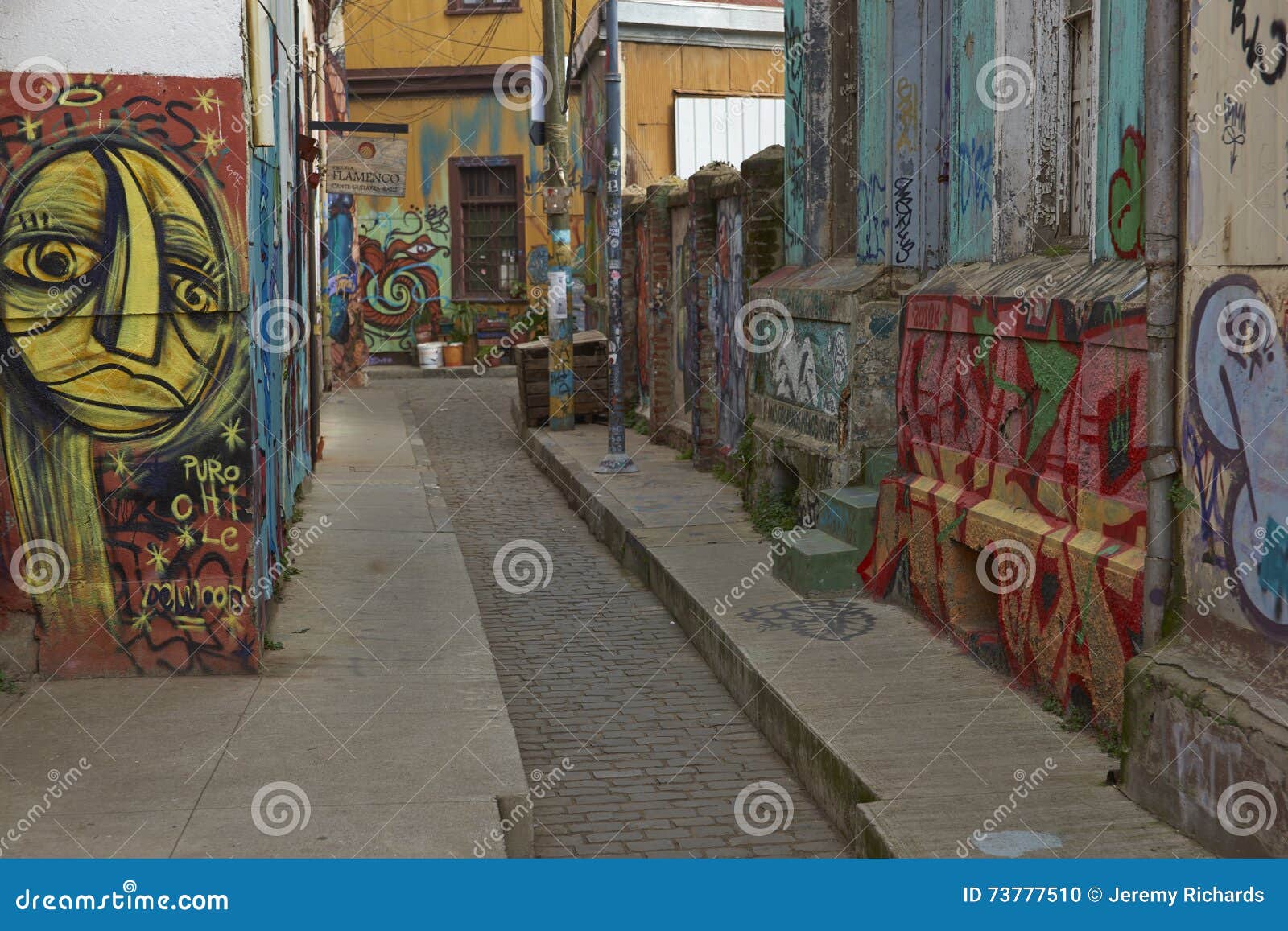 Pasillo Colorido En Valparaiso, Chile Imagen editorial - Imagen de ...
