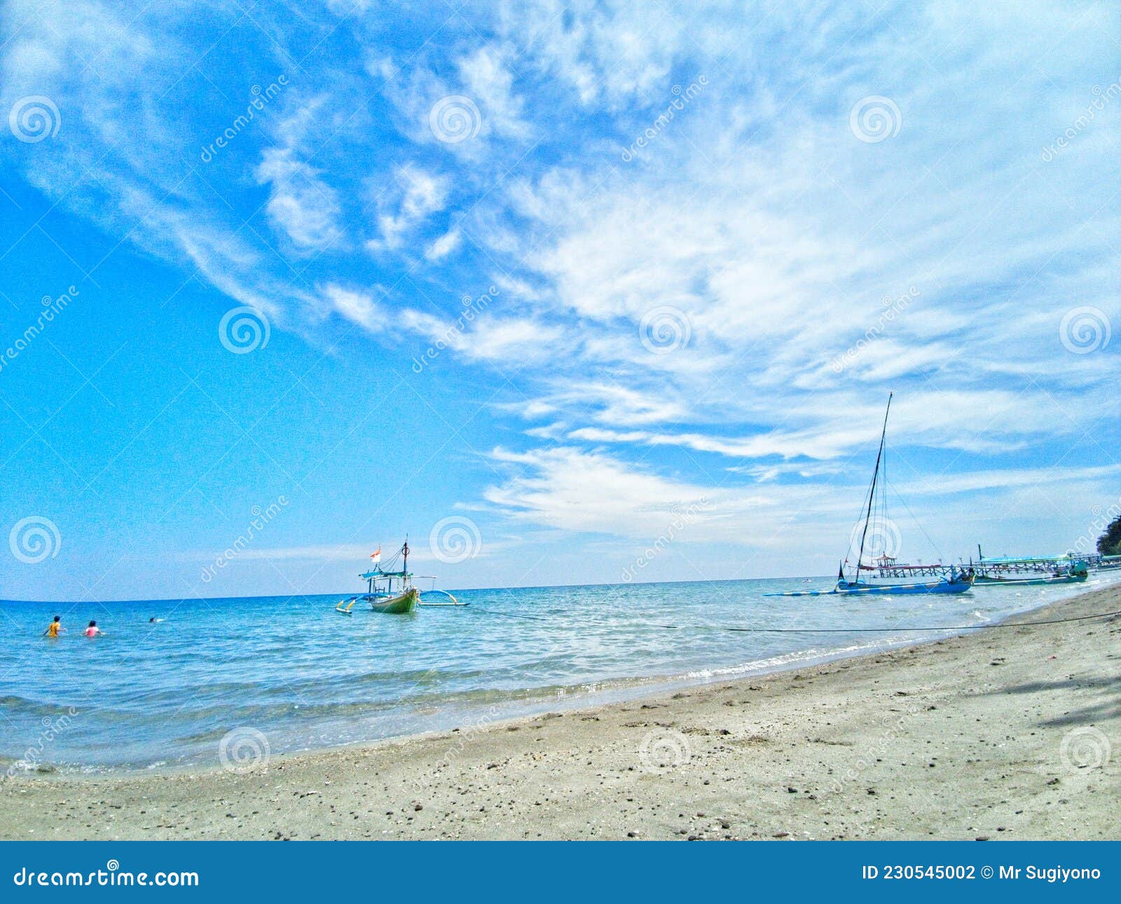 Pasir Putih Beach in Situbondo, Indonesia Stock Photo - Image of cloud ...