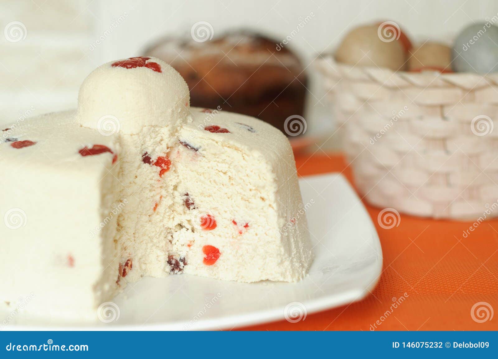 Paskha Cottage Cheese Traditional Russian Easter Dessert Stock Photo ...