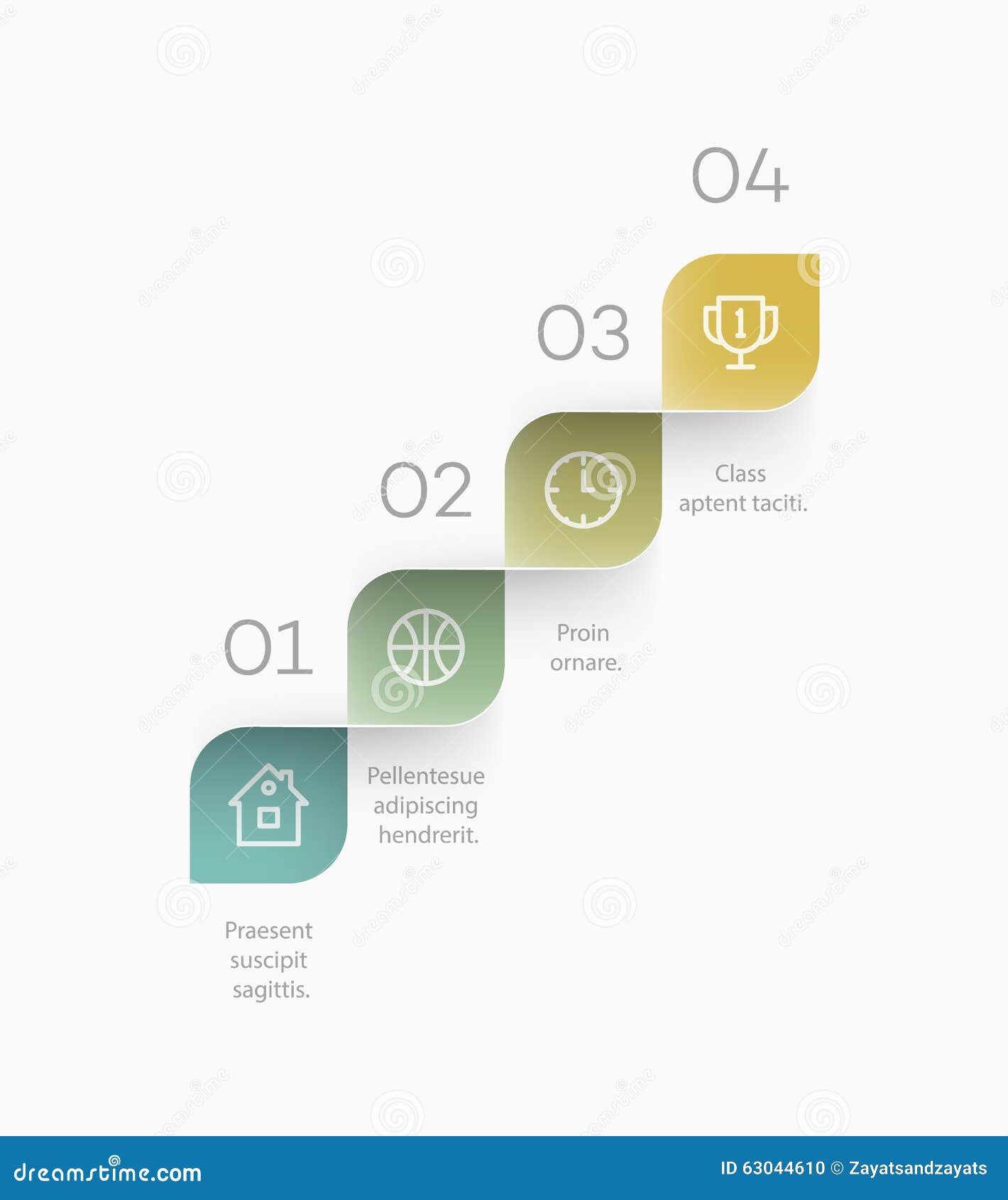 Paso a paso ilustración del vector. Ilustración de muestra - 63044610