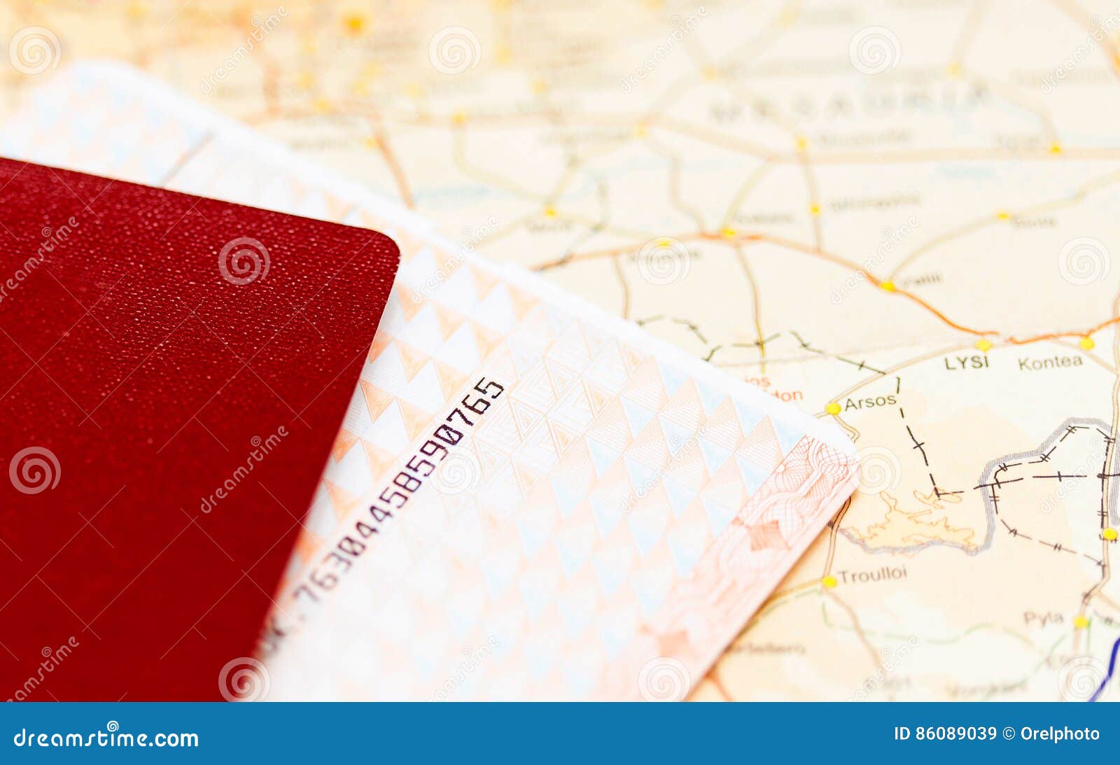 Paspoort, Instapkaart En Kaart Stock Afbeelding - Image of instappen ...