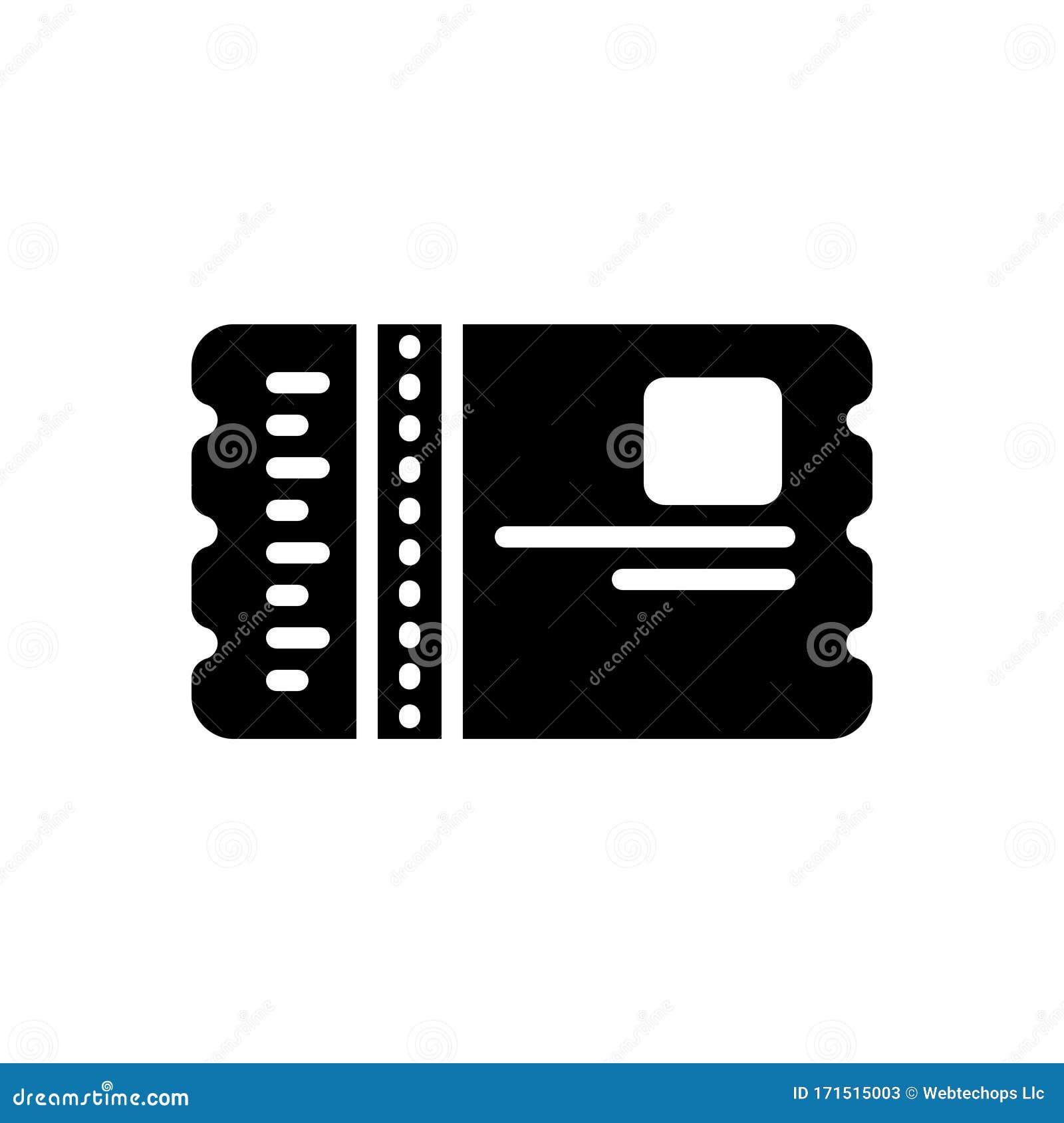 Black Solid Icon for Pass, Security and Badge Stock Vector ...