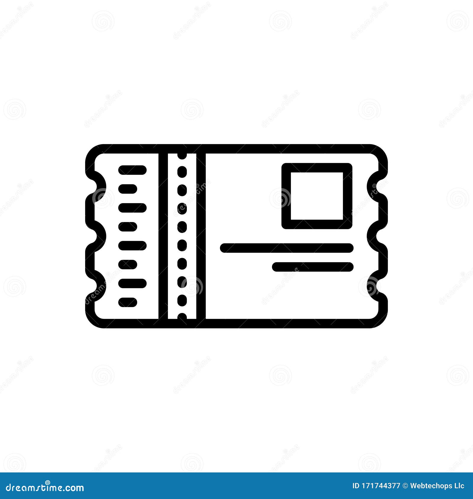 Black Line Icon for Pass, Security and Badge Stock Vector ...