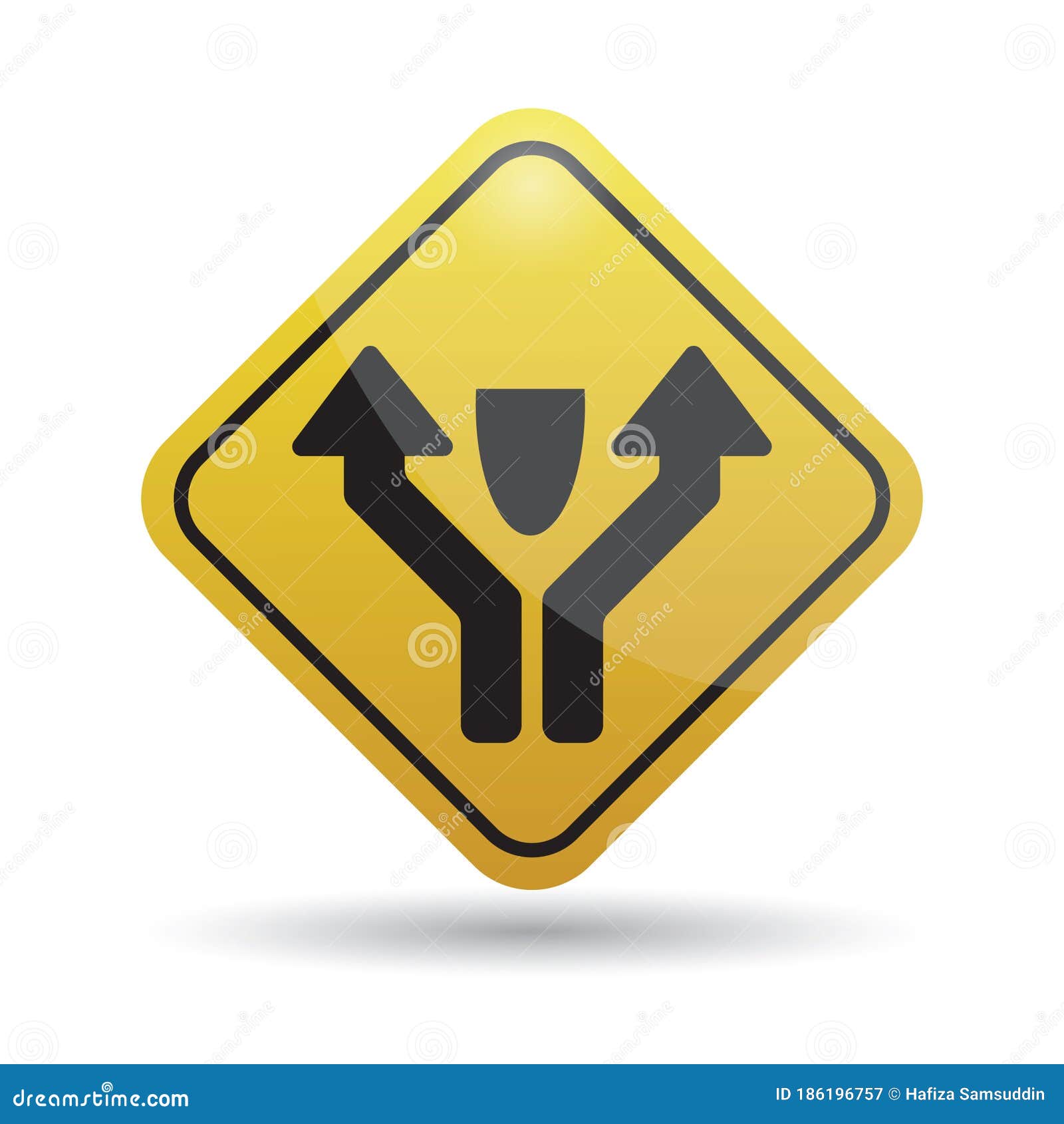 Pass Left or Right Obstacle Sign. Vector Illustration Decorative Design ...