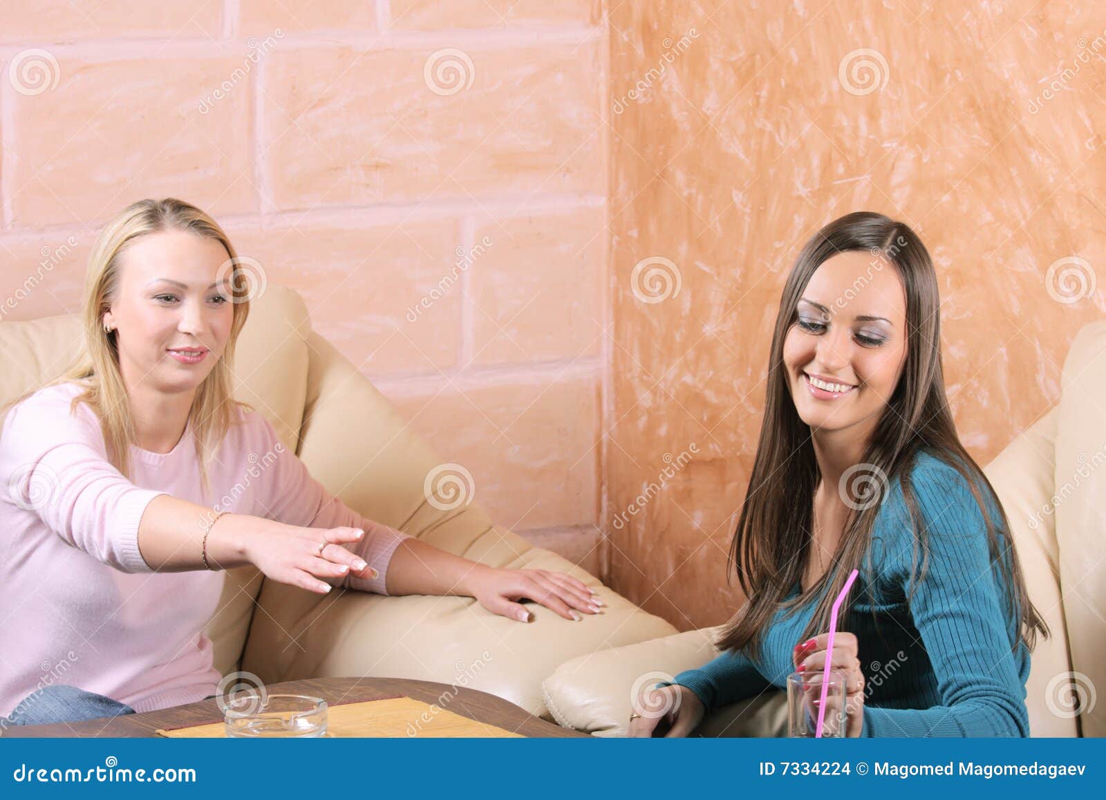 Pass me water stock photo. Image of cafe, horizontal, sofa - 7334224