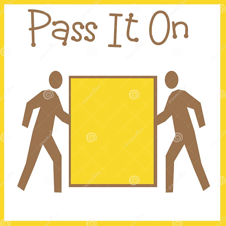 Pass it on poster stock illustration. Illustration of tell - 13183481