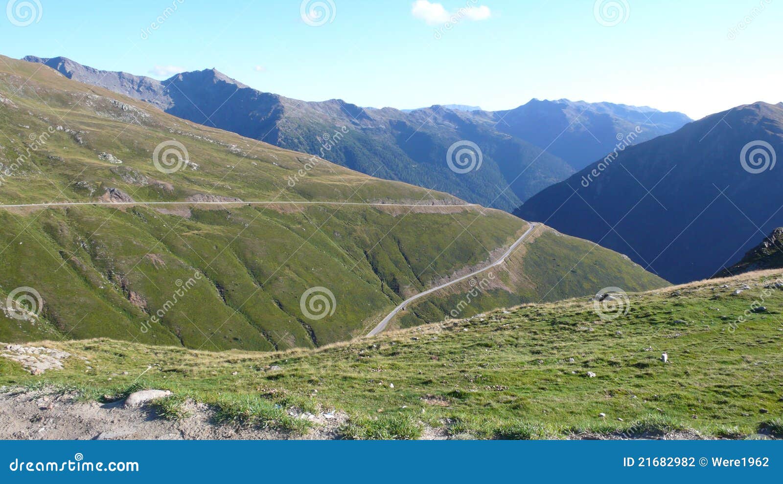 Pass road stock photo. Image of stones, meadow, road - 21682982